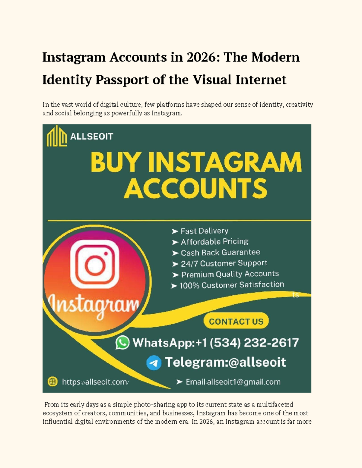 Instagram Accounts in 2026: The Evolution of Digital Identity - Studocu