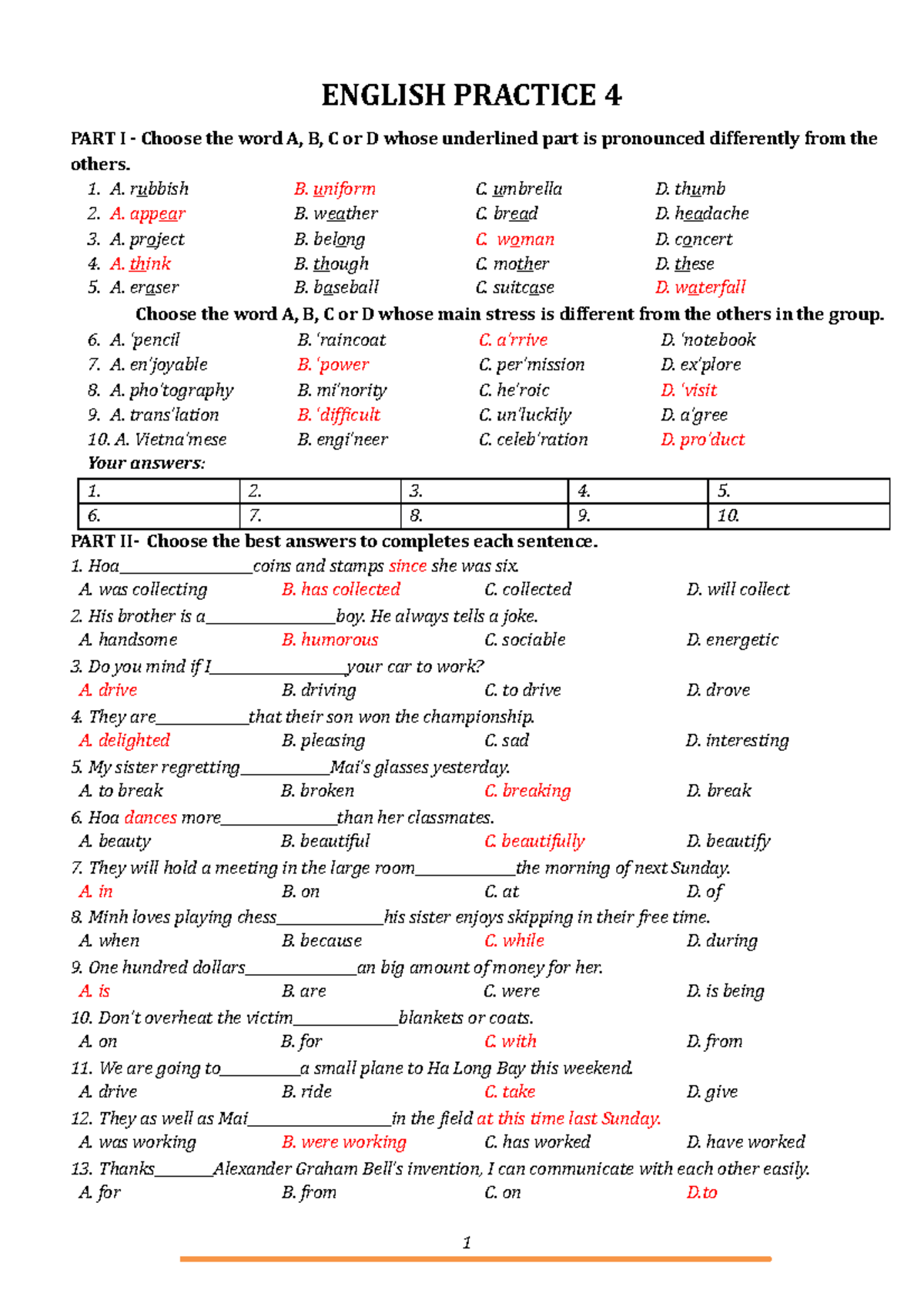 TEST 4 - English Language Proficiency Practice Exam - Studocu