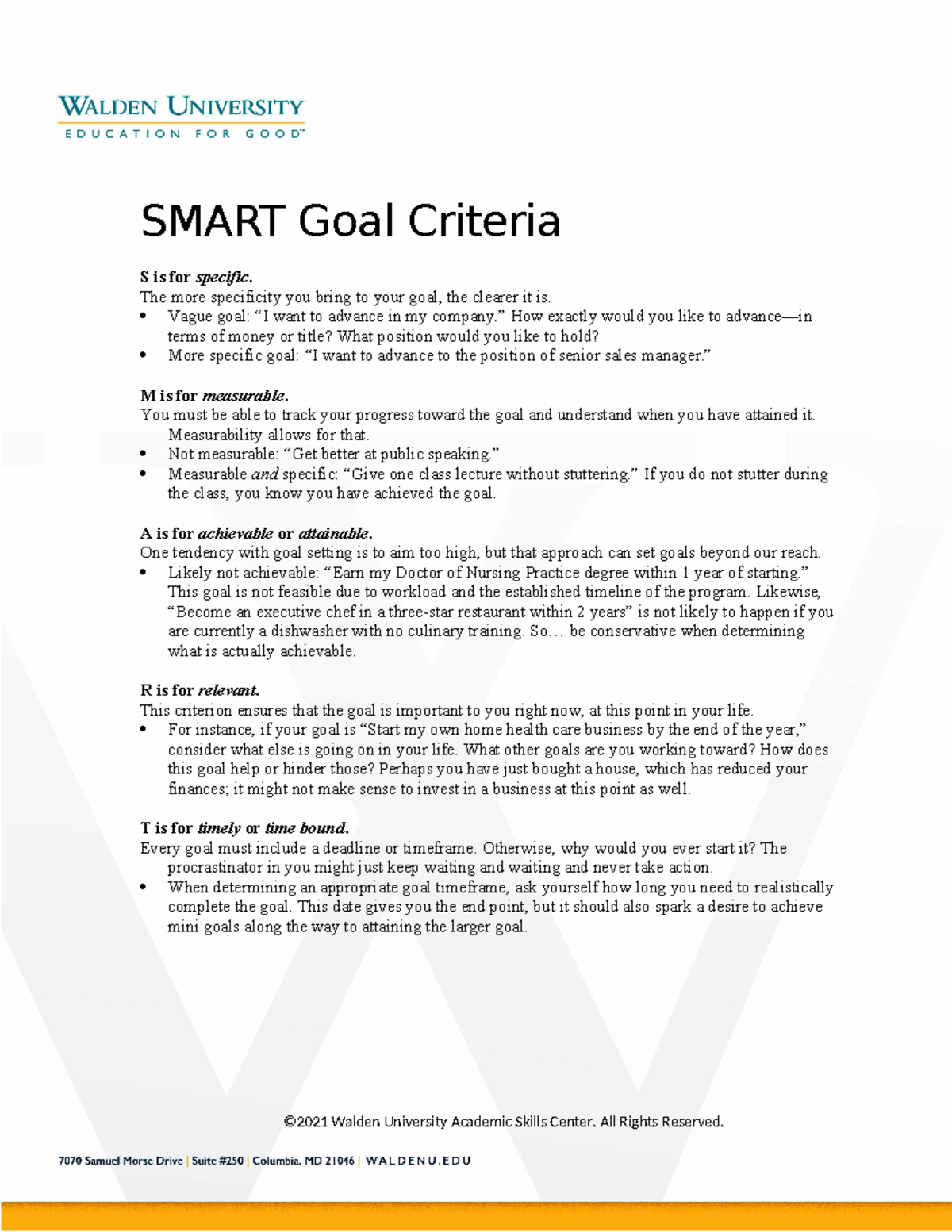 SMART Goal Criteria: Achieve Goals Effectively and Strategically - Studocu
