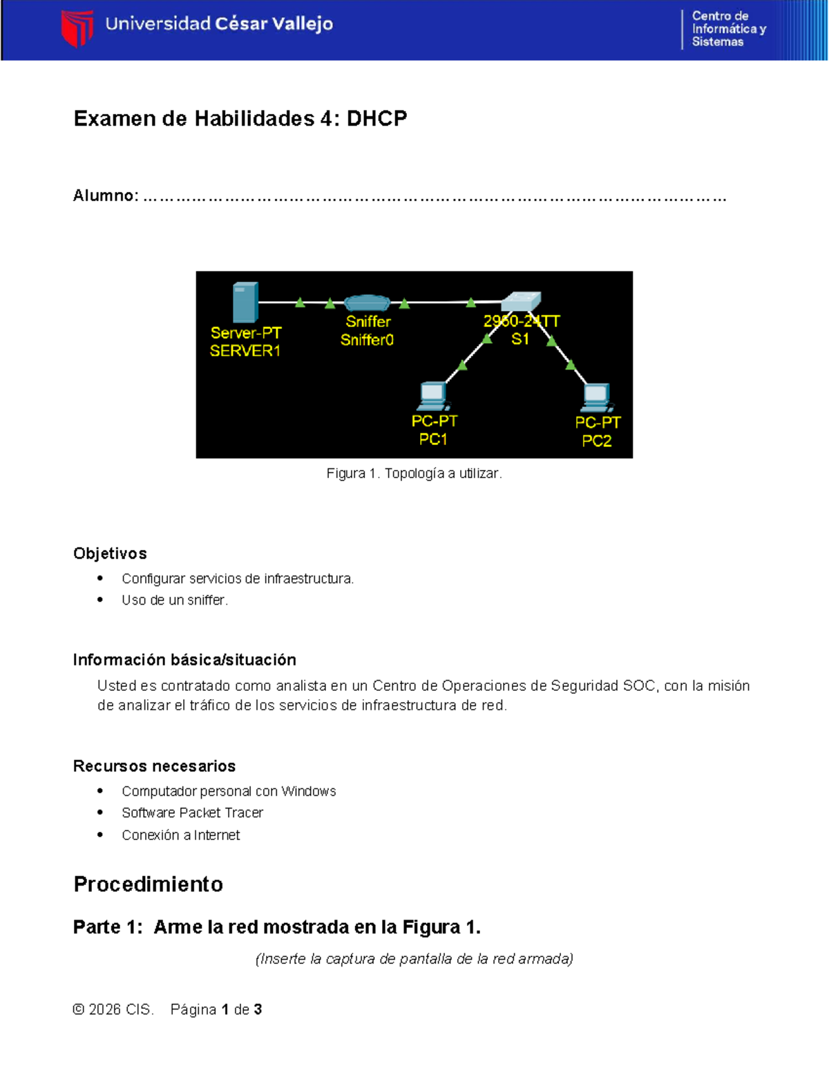 HP4 - Examen de Habilidades 4: Configuración de DHCP y DNS - Studocu