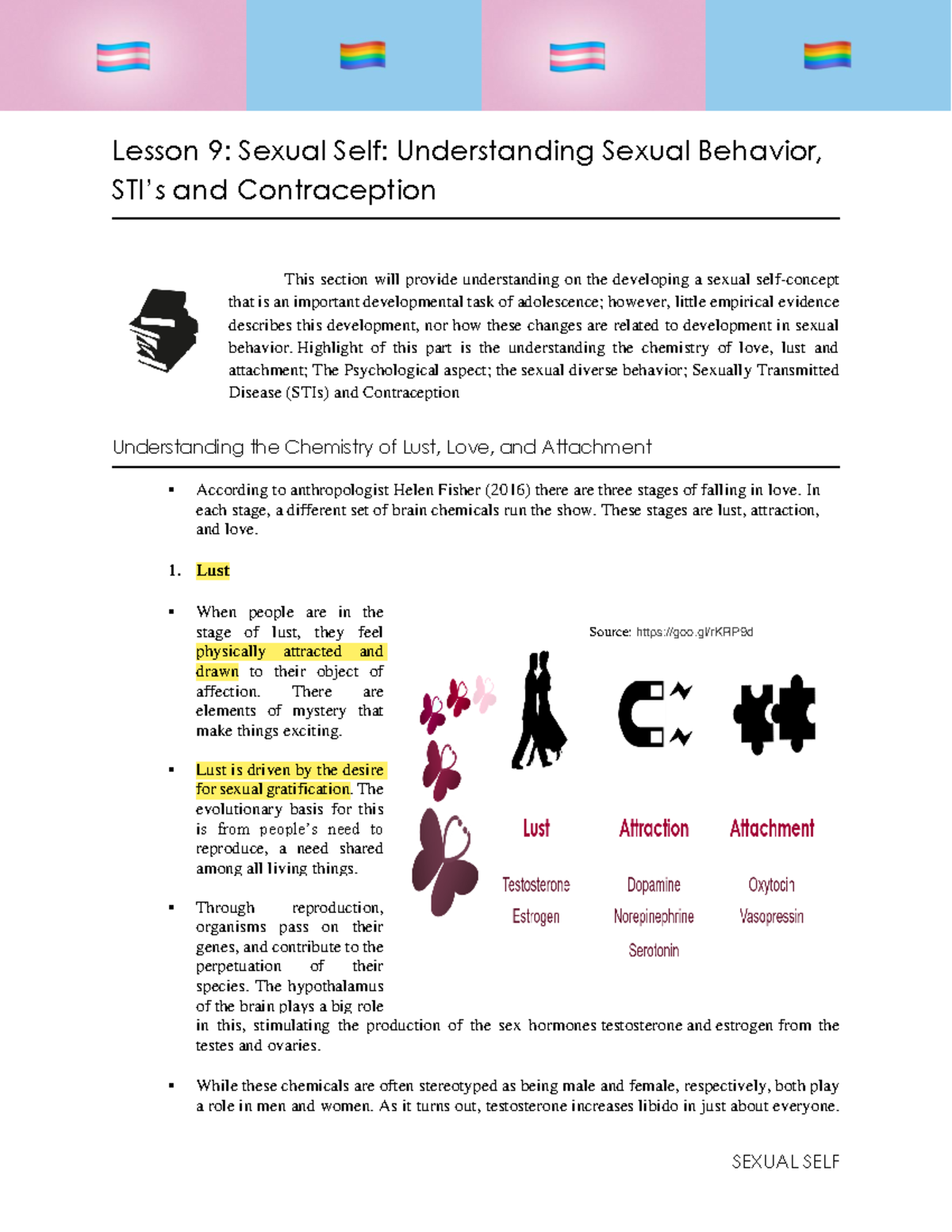 Lesson 9: Sexual Self - Understanding Behavior, STIs & Contraception ...