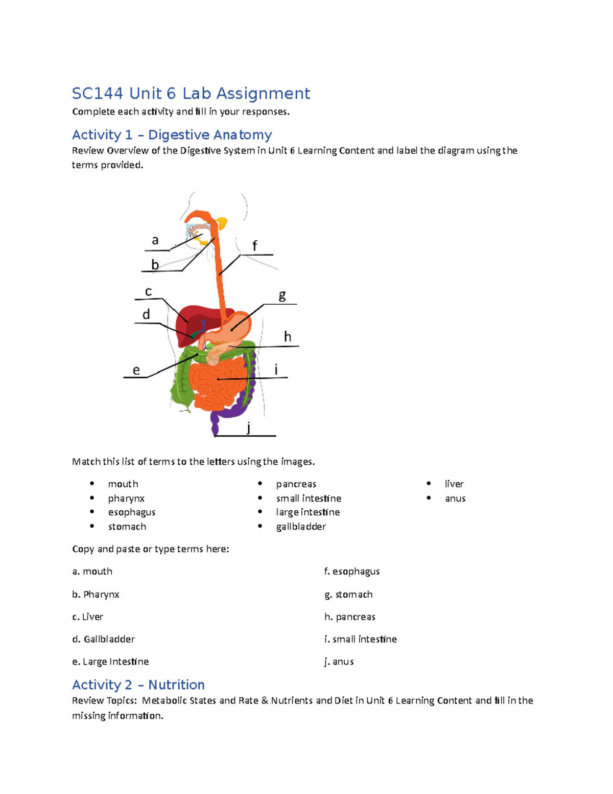 SC144 Unit 6 Lab Assignment Form - SC144 Unit 6 Lab Assignment Complete ...