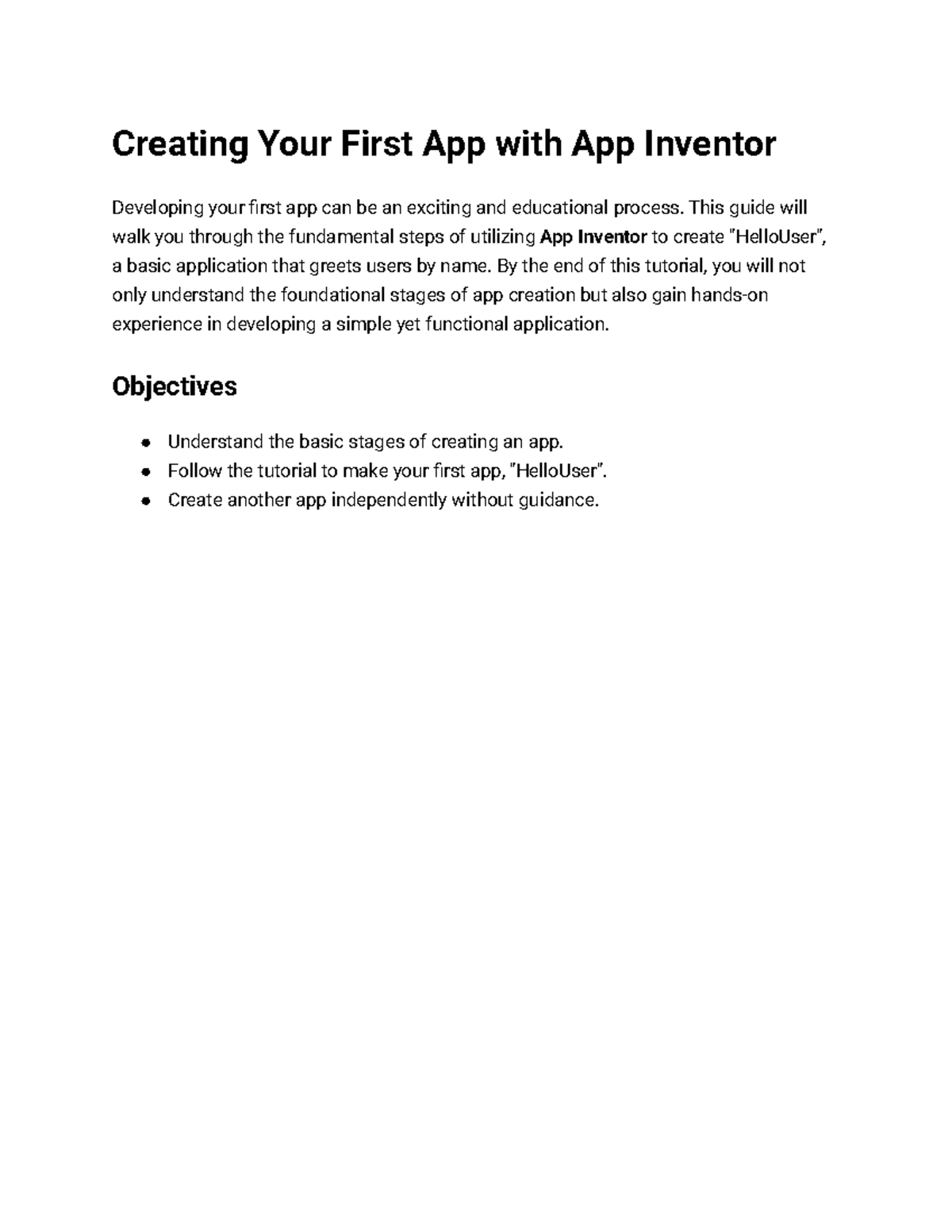 ICT notes-4 - HI. - Creating Your First App with App Inventor ...