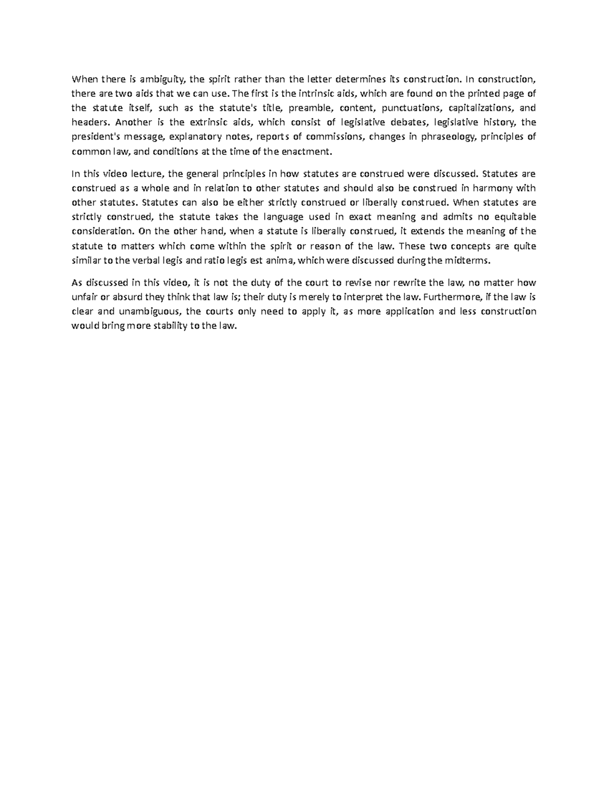 Recit stat con - When there is ambiguity, the spirit rather than the ...