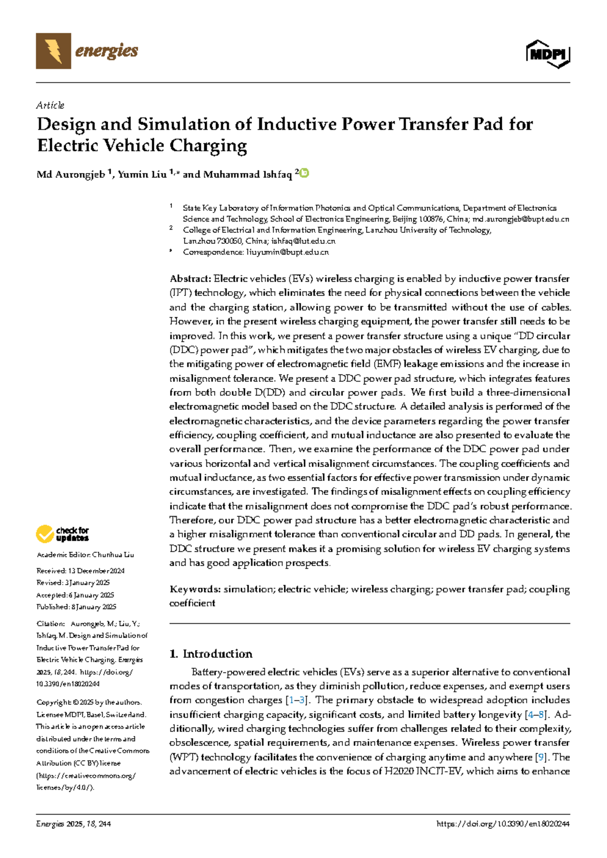 Design and Simulation of DDC Power Pad for EV Charging - Studocu