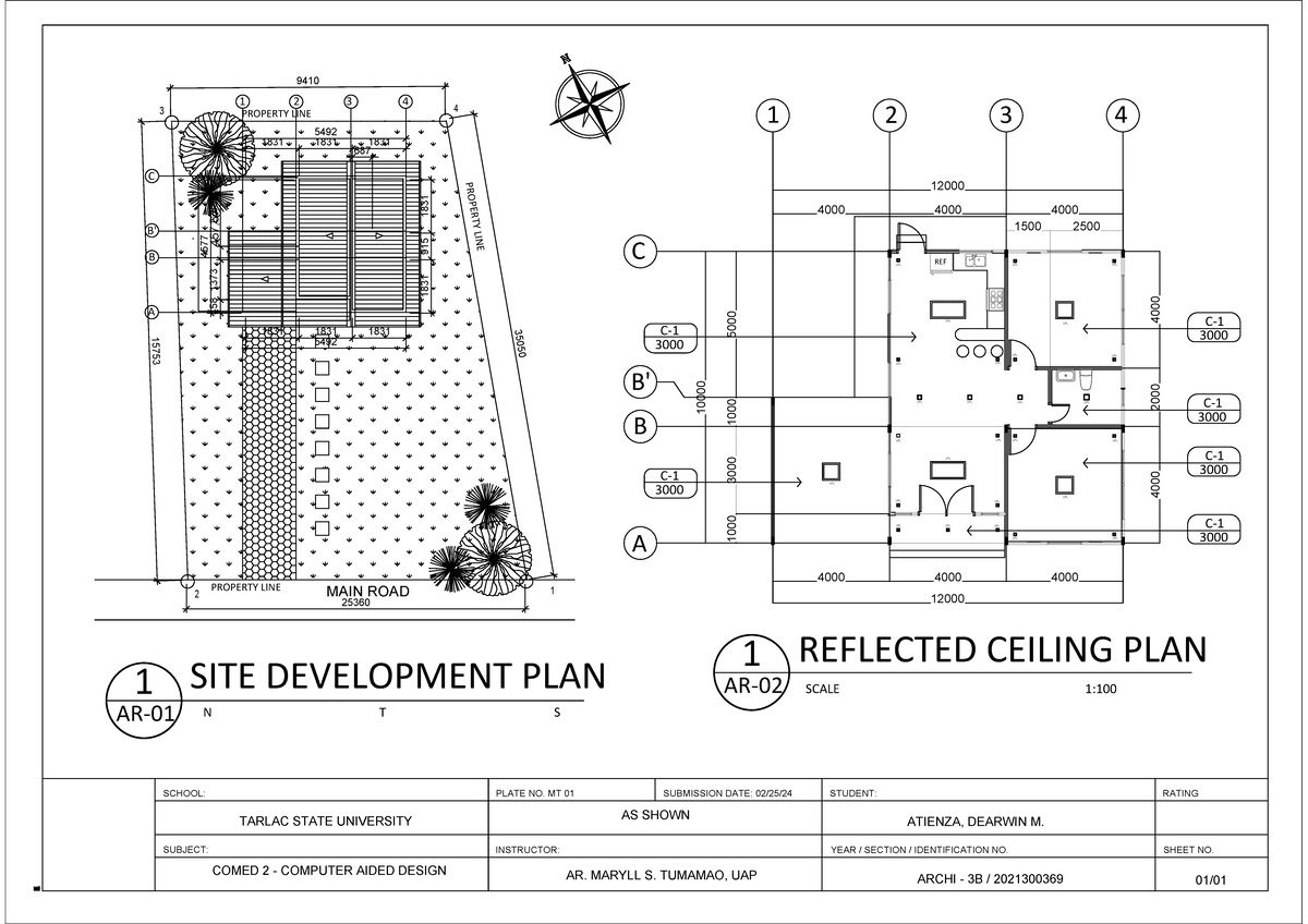 COMED 2 - CAD Submission: Residential Building Plates MT 01 - Studocu