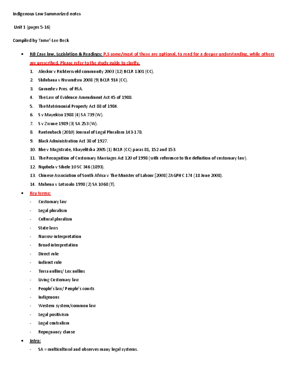Shilubana v Nwamitwa - case summary - CONSTITUTIONAL COURT OF SOUTH ...
