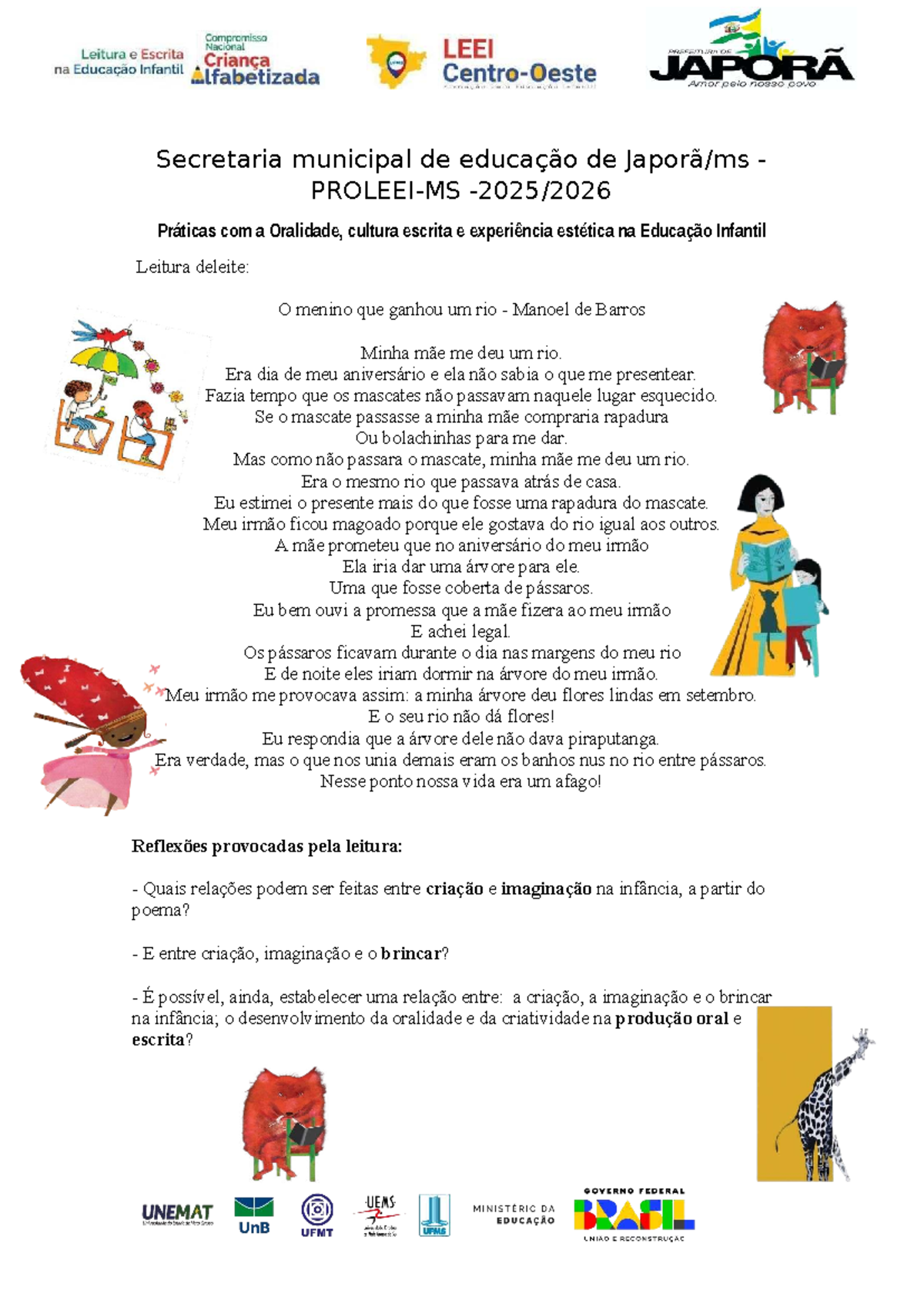 Práticas de Oralidade e Escrita na Educação Infantil - LEEI - Studocu