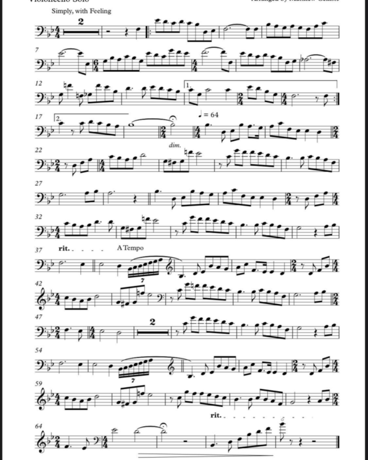 IMG 1667 - sheet music fot plyaer - Simply, with Feeling 2 7 12 1 17 64 ...