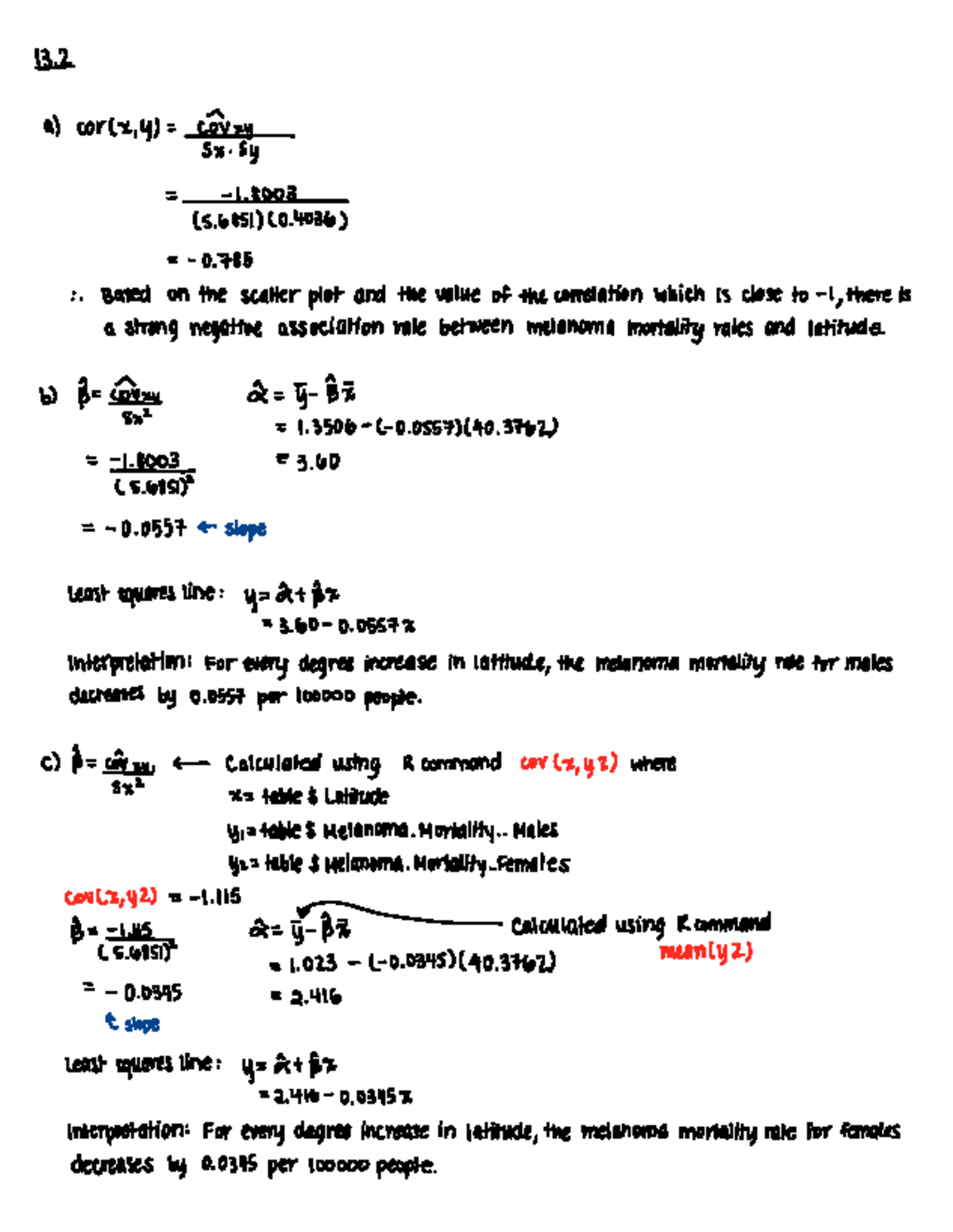 13 - Assignment 4: Correlation & Covariance Analysis in Ch 13 - Studocu