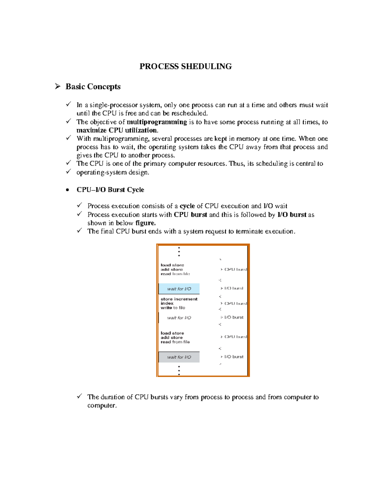 Operating System Module-2: Process Scheduling Concepts and Algorithms ...