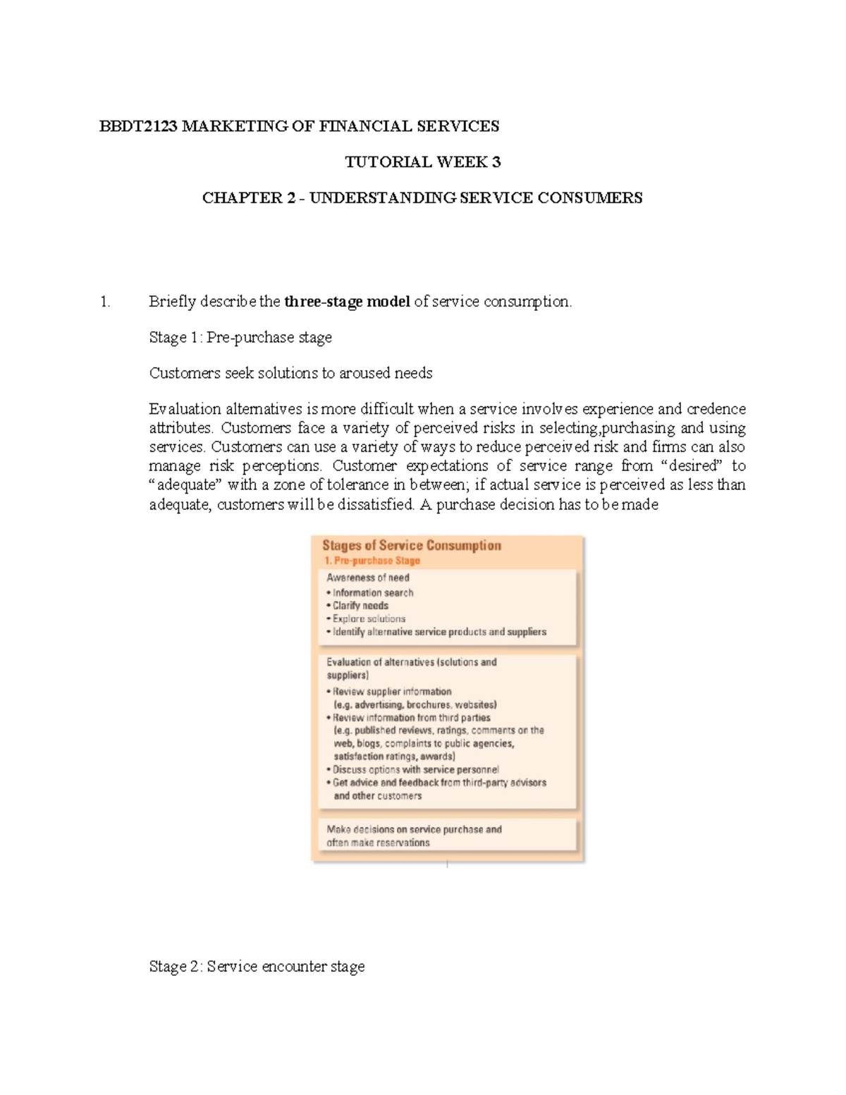 TUT 2 (WK3) - BBDT2123 MARKETING OF FINANCIAL SERVICES TUTORIAL WEEK 3 ...