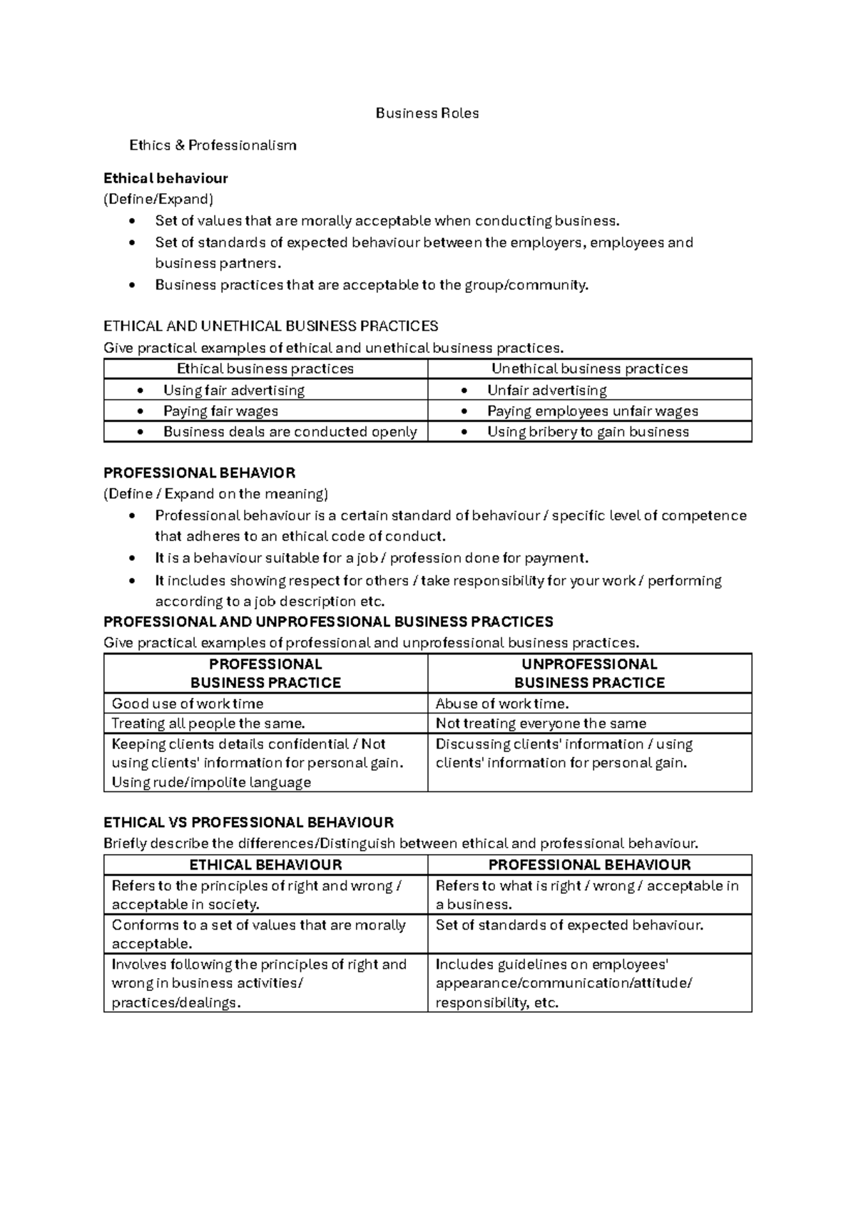 Business Ethics and Professionalism: A Comprehensive Guide (LEG 2 ...