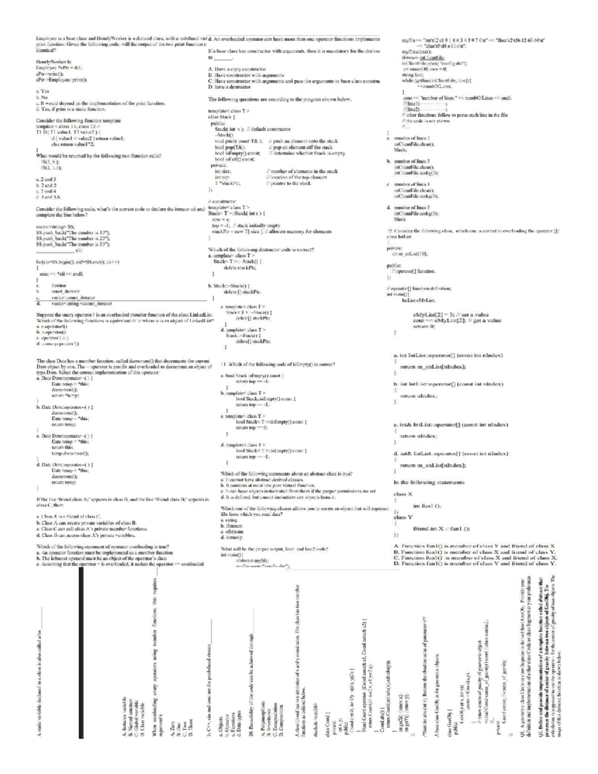 Final Exam Cheatsheet for C++ Programming Concepts - Studocu