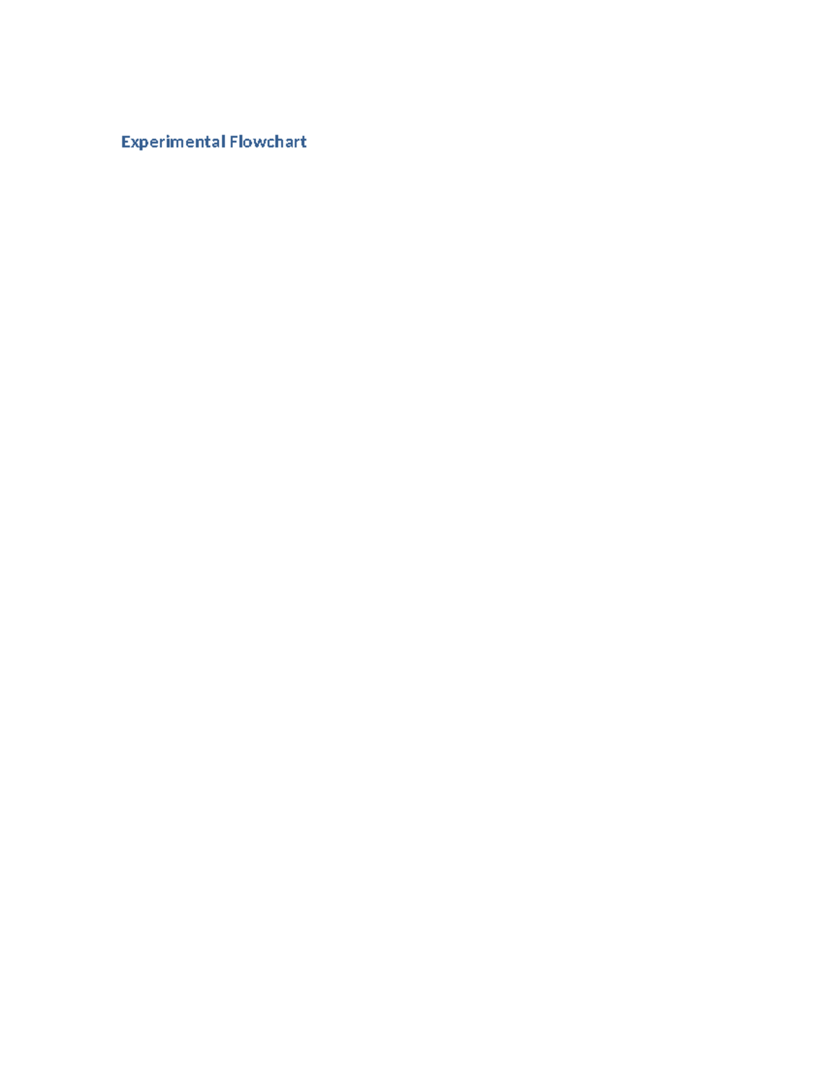 Experimental Flowchart for Research Analysis - Studocu