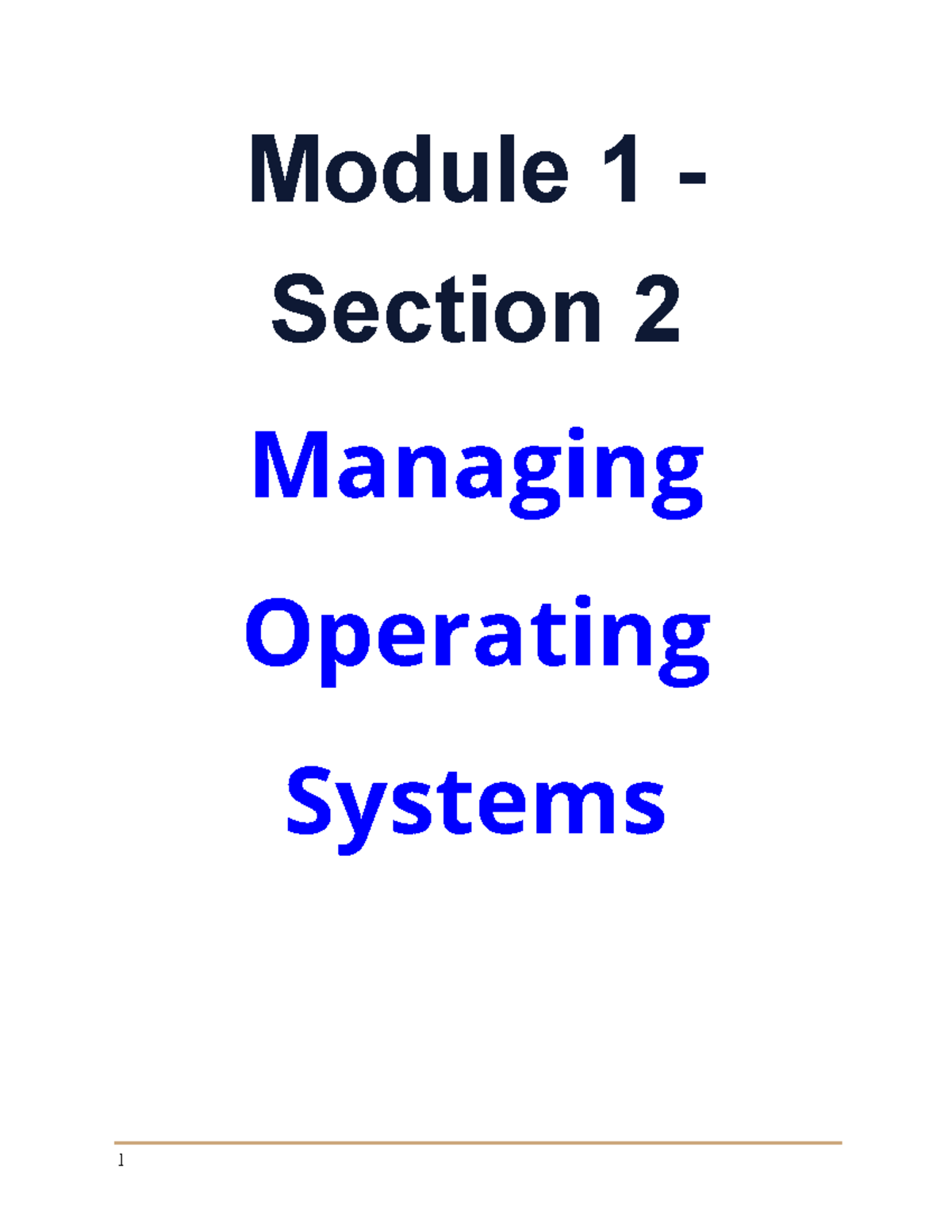 File and Folder Management: Essential Skills for OS (Module 1, Sec 2) - Studocu