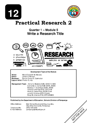 Practical Research 1 Quarter-4 module-2 - Practical Research I Quarter ...