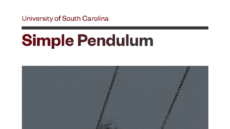 Simple Pendulum Experiment PHYS 1: Understanding Period & Length - Studocu