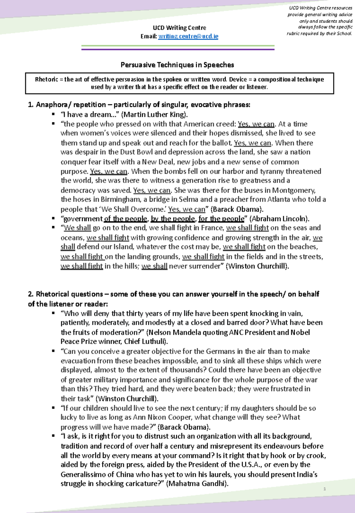 Persuasive Techniques in Speeches: Analyzing Rhetorical Devices (RH ...