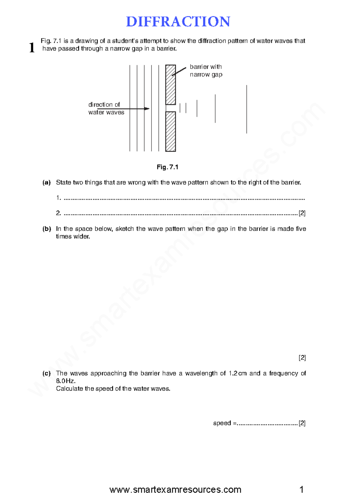 PHYS 101: Diffraction Patterns and Wave Properties - Exam Notes - Studocu