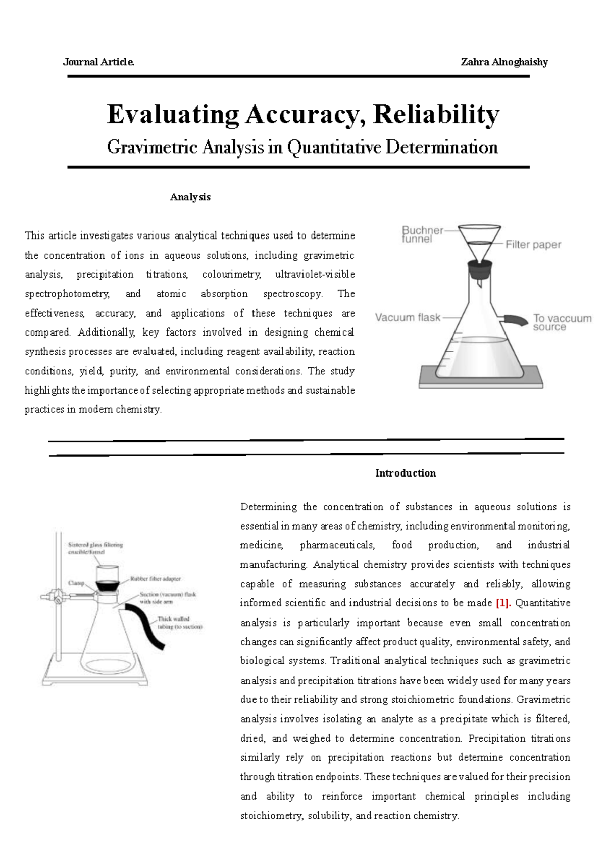 Evaluating Analytical Techniques in Chemistry: A Comprehensive Review ...