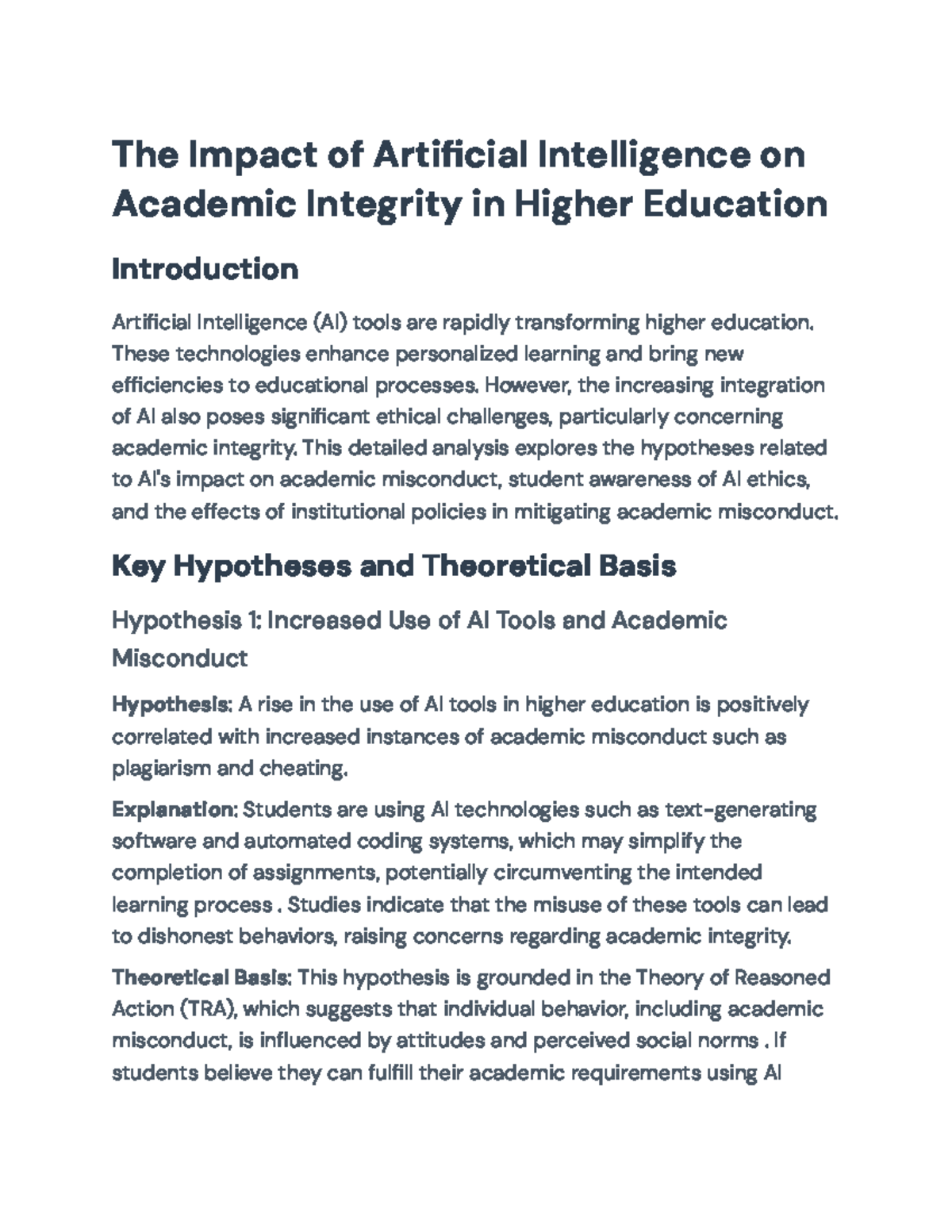 The Impact of AI on Academic Integrity: Ethics, Policies, and ...