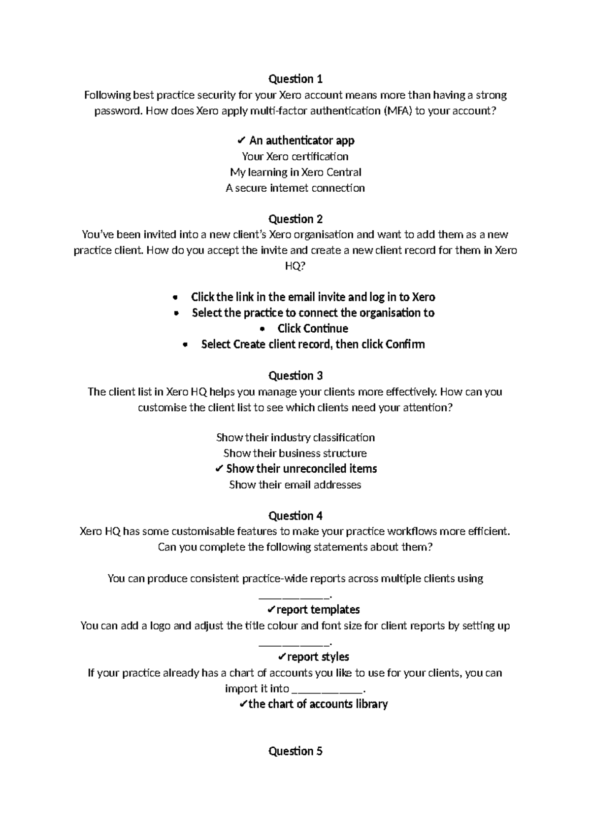 Xero Cert Q&A - Comprehensive Study Guide for Accounting (Exam Prep ...