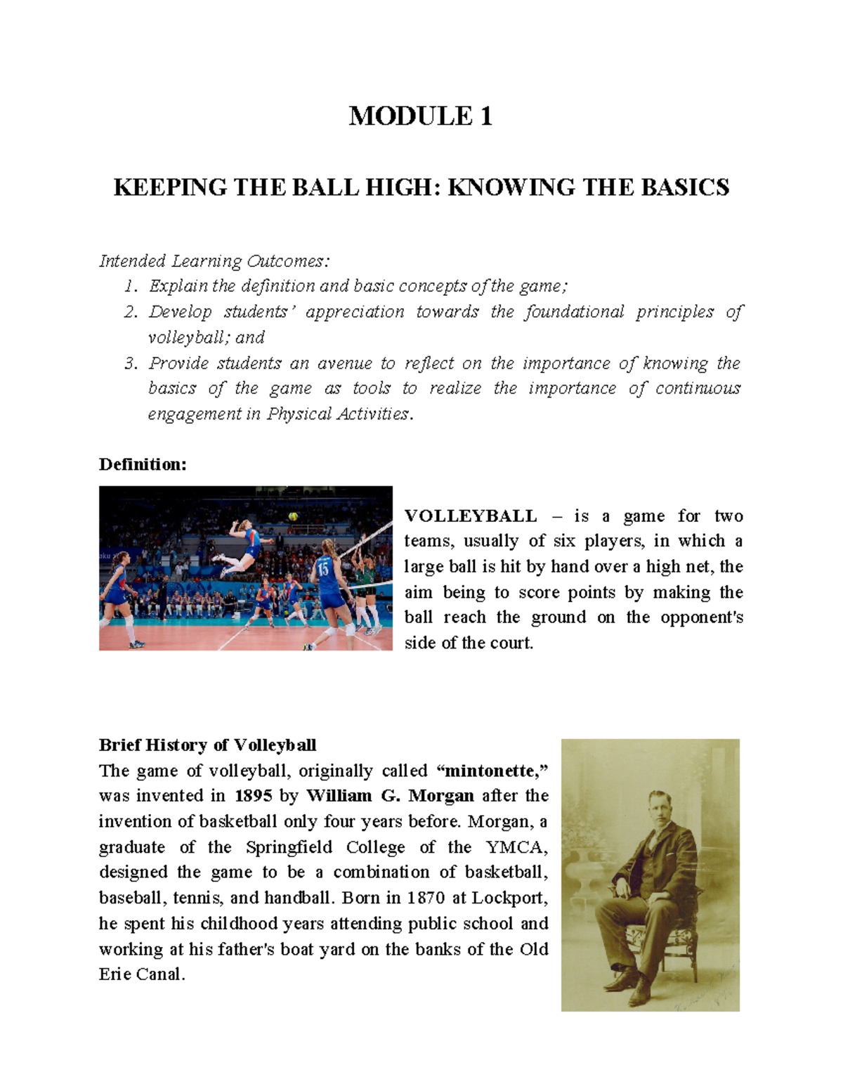 Volleyball Basics and Skills Overview - Module Study Guide - Studocu