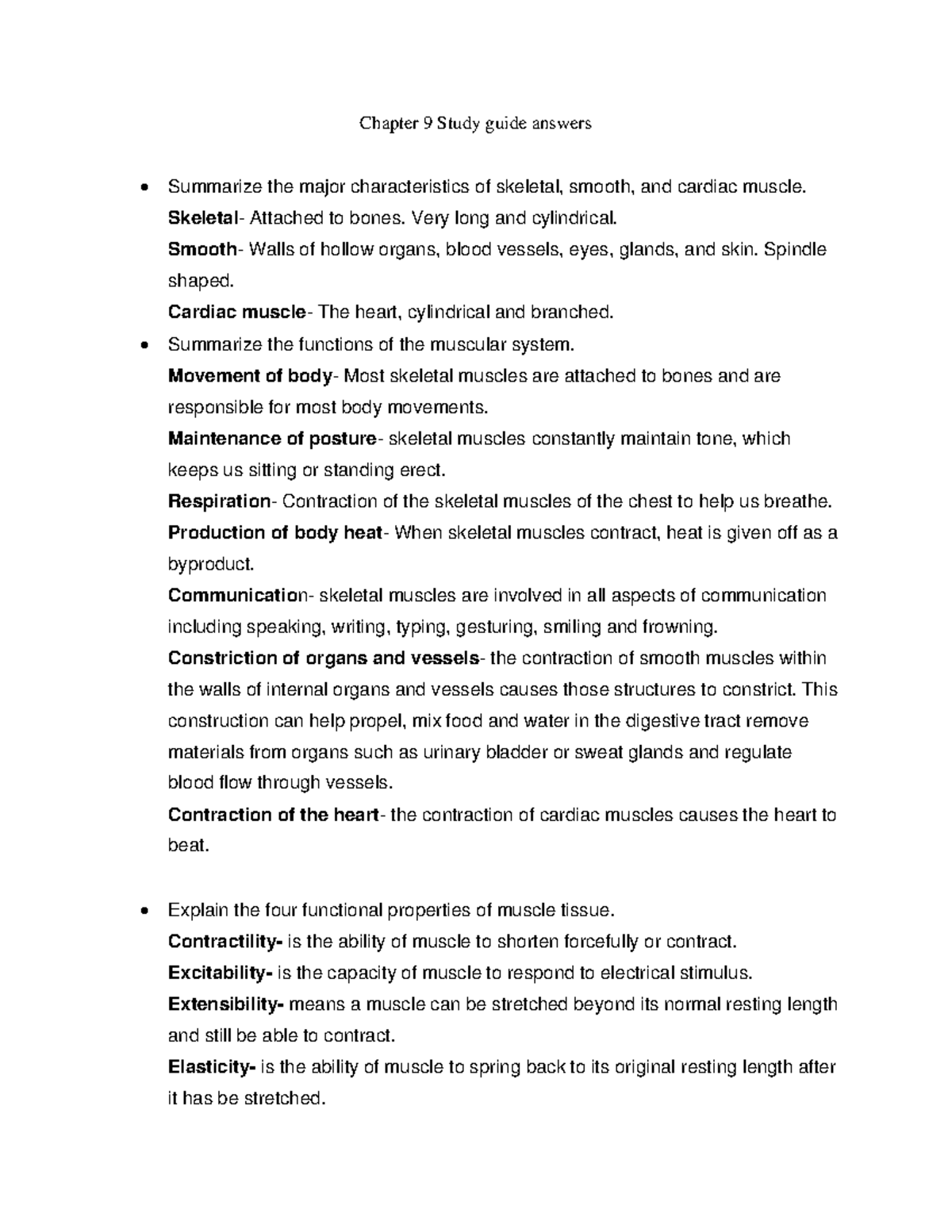 Chapter 9 study guide answers - Chapter 9 Study guide answers Summarize ...