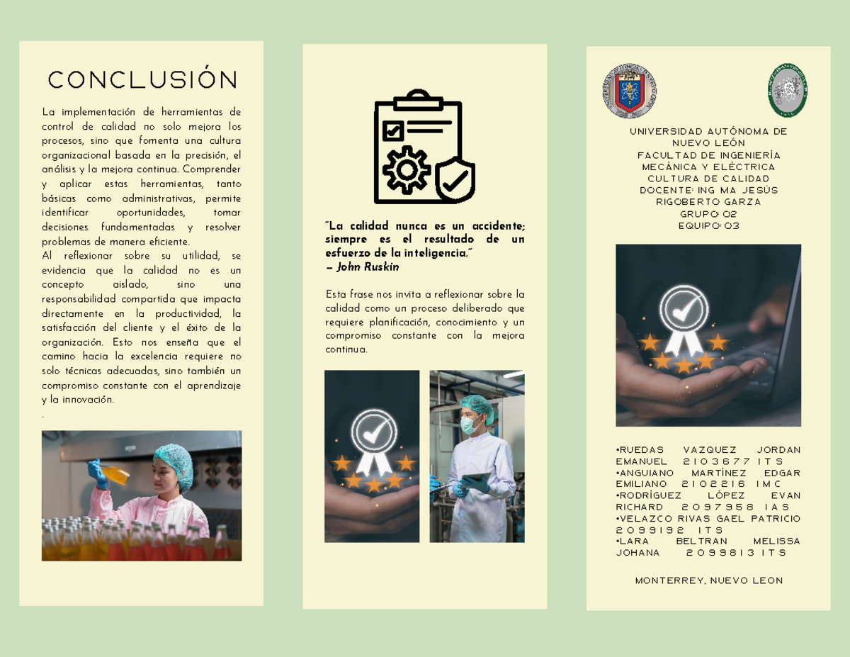 Equipo 3 Culcal AF3(PIA) Tríptico - Universidad Autónoma de Nuevo León Facultad de Ingeniería ...