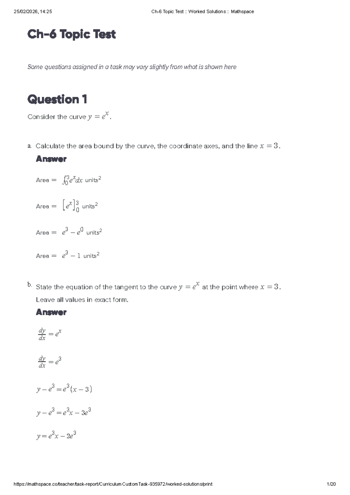 Ch-6 Topic Test Worked Solutions: Detailed Answers and Explanations ...