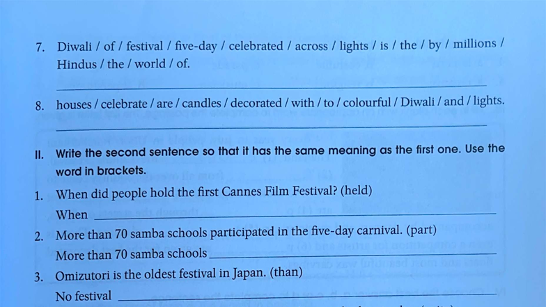 Unit 9: Festivals Around the World - Study Guide and Practice Questions ...