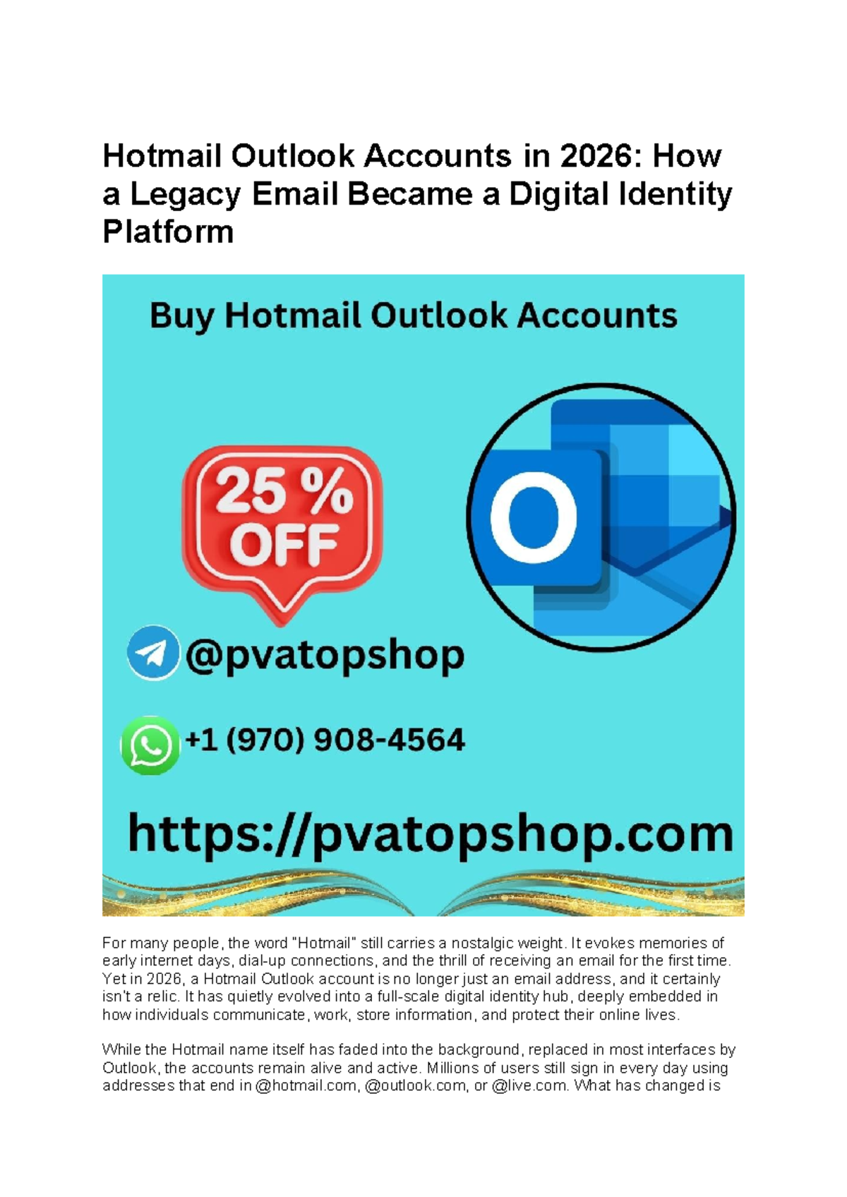 How to Buy Hotmail Outlook Accounts: A Step-by-Step Guide - Studocu