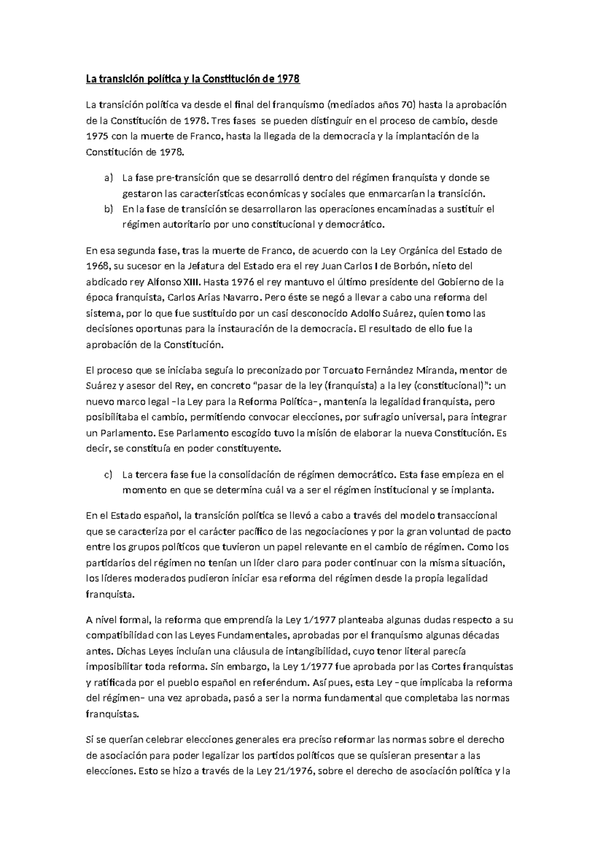 La Transición Política y la Constitución de 1978: Un Análisis Histórico ...