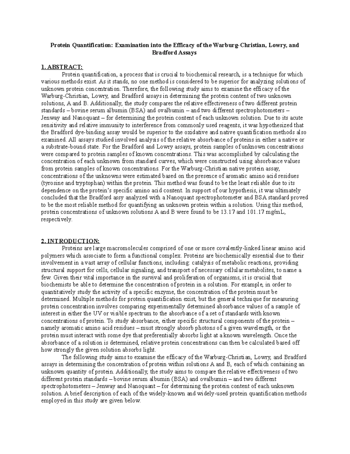 Enzyme Activity Lab Report - Lab # 11: Enzyme Activity I. Abstract ...