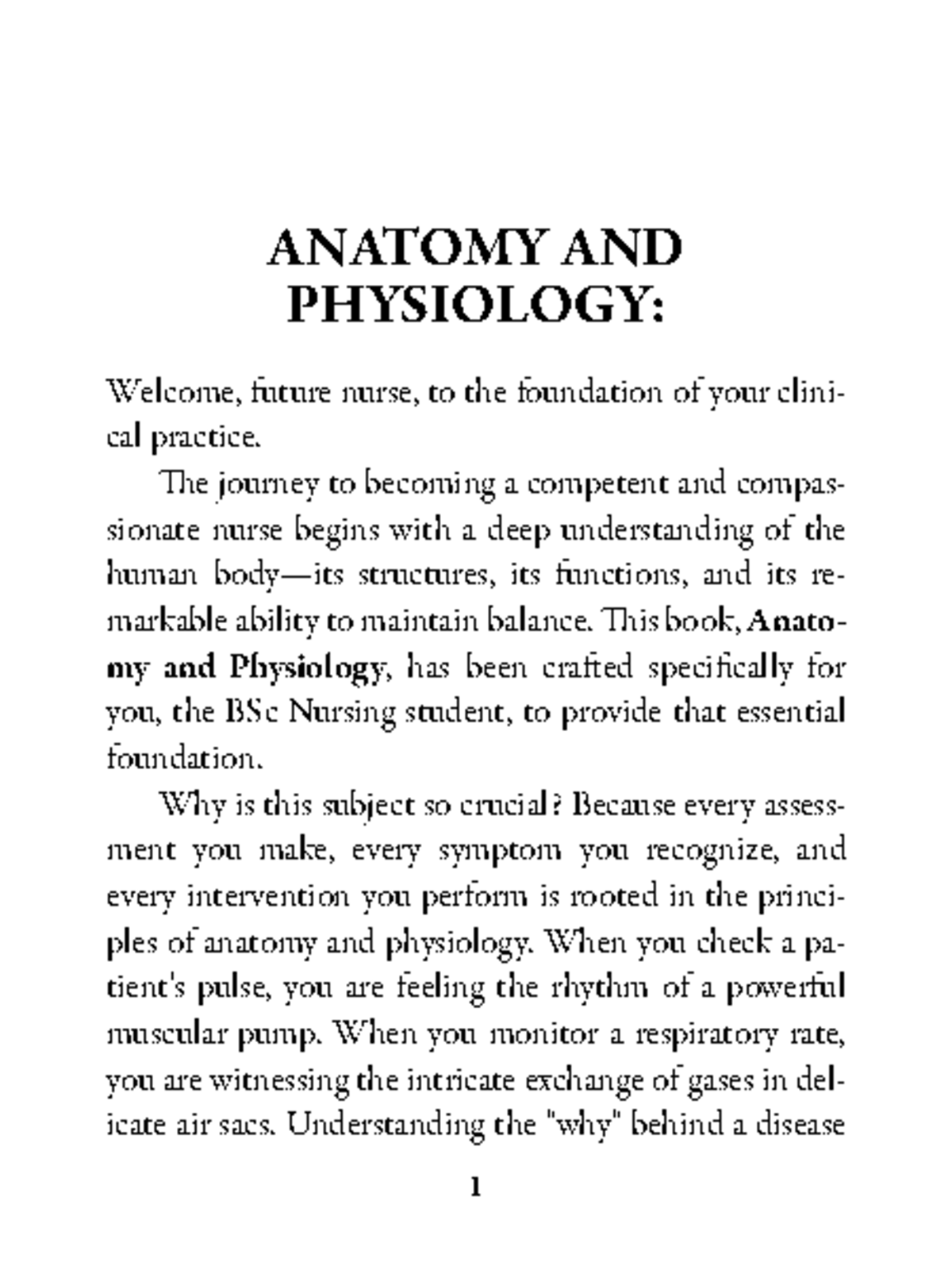 ANATOMY AND PHYSIOLOGY: Essential Foundations for BSc Nursing Students ...