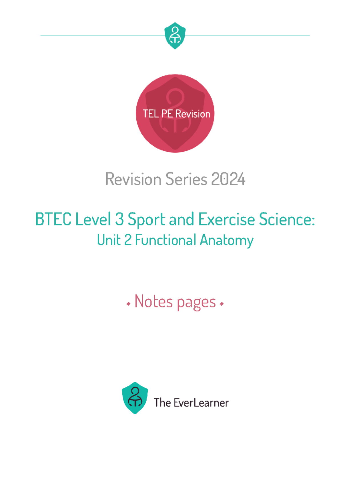 BTEC Level 3 Sport & Exercise Science Unit 2 Revision Notes 2024 - Studocu