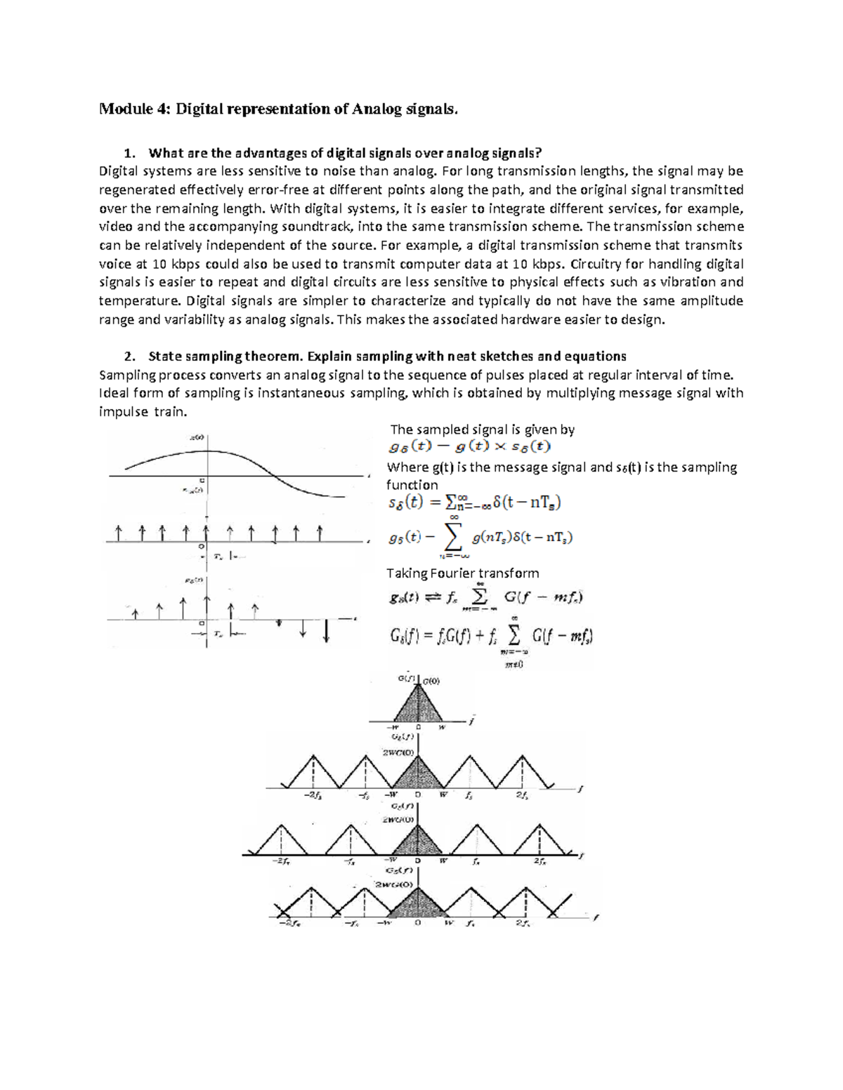 PCS BEC402 Module 4: Digital vs. Analog Signals Study Notes - Studocu