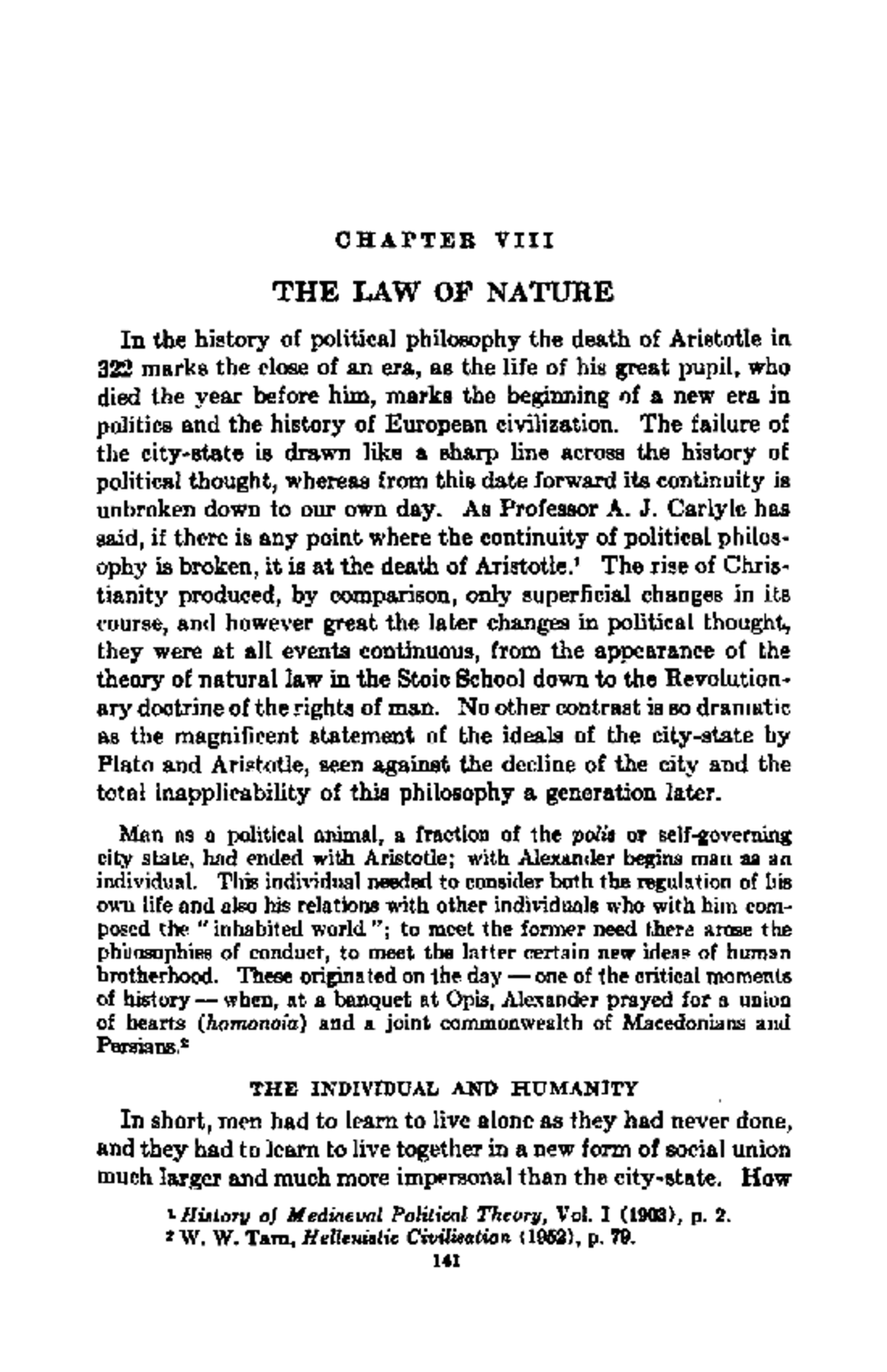 CHAPTER 1-5: THE LAW OF NATURE IN POLITICAL PHILOSOPHY - Studocu
