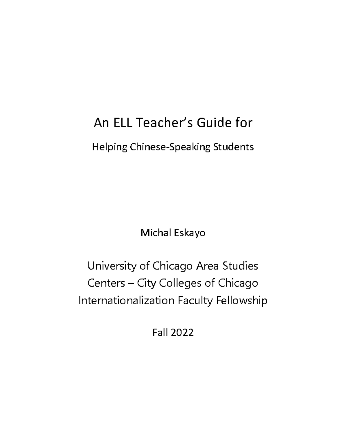 Grammar Guide for ELL: Understanding Mandarin Structures and Challenges ...