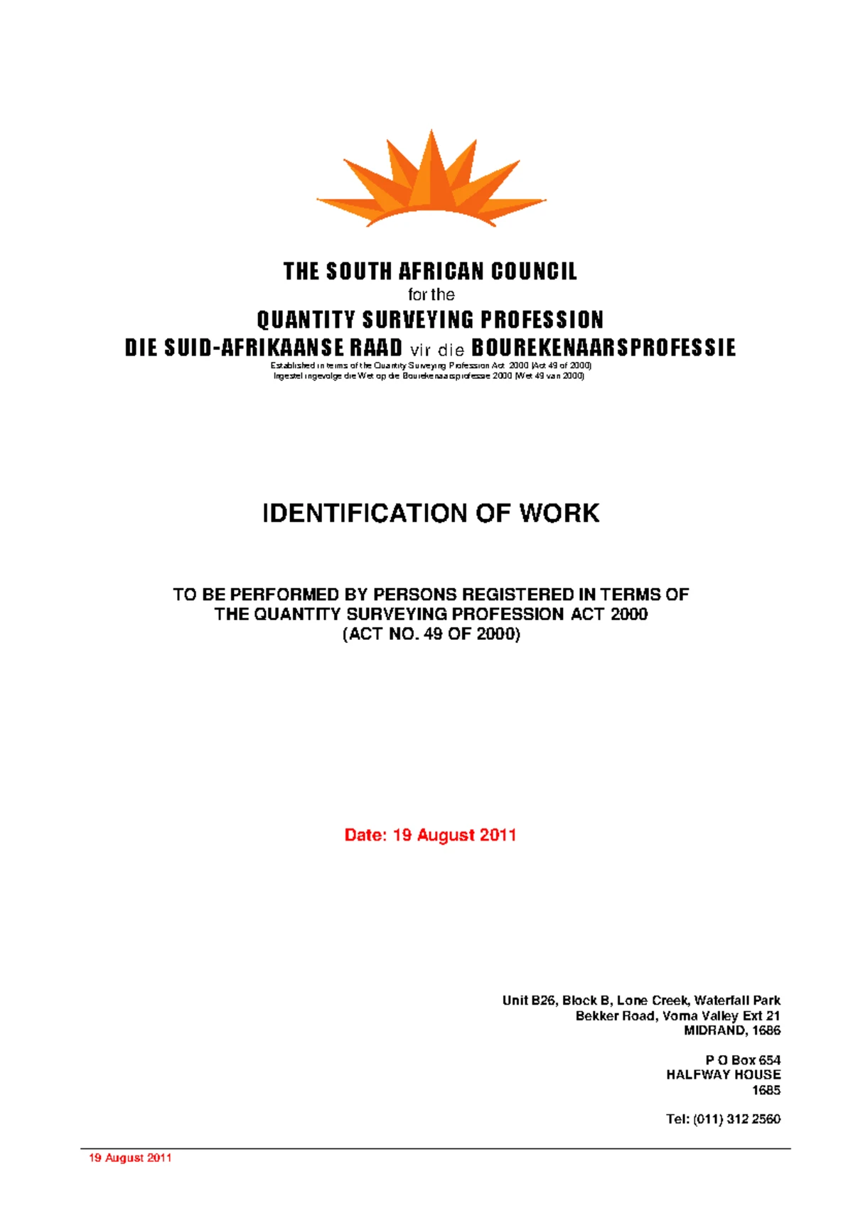 Sacqsp Code of Professional Conduct - THE SOUTH AFRICAN COUNCIL for the ...