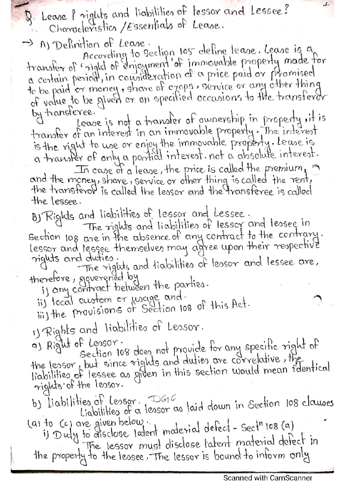 Lease: Rights & Liabilities of Lessor and Lessee - Characteristics ...