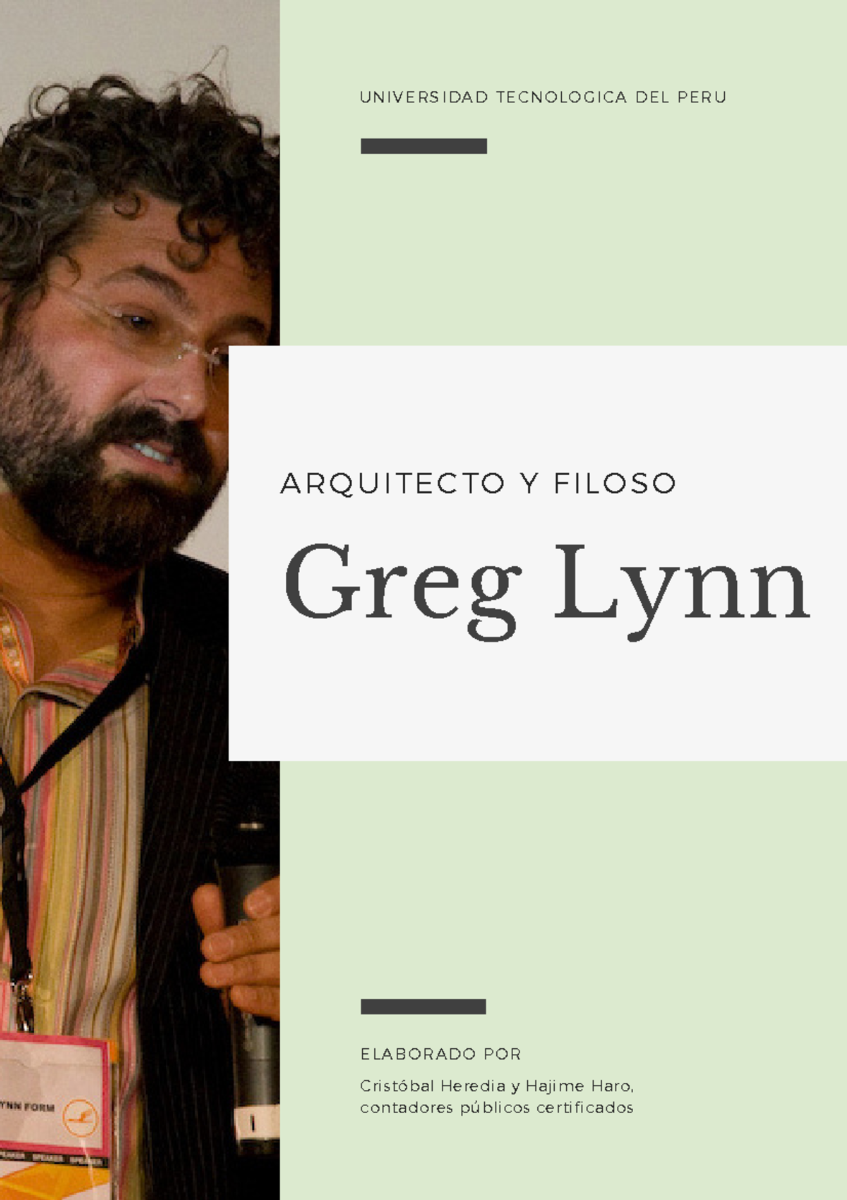 GL - Semana 1: Impacto de Greg Lynn en la Arquitectura Digital - Studocu
