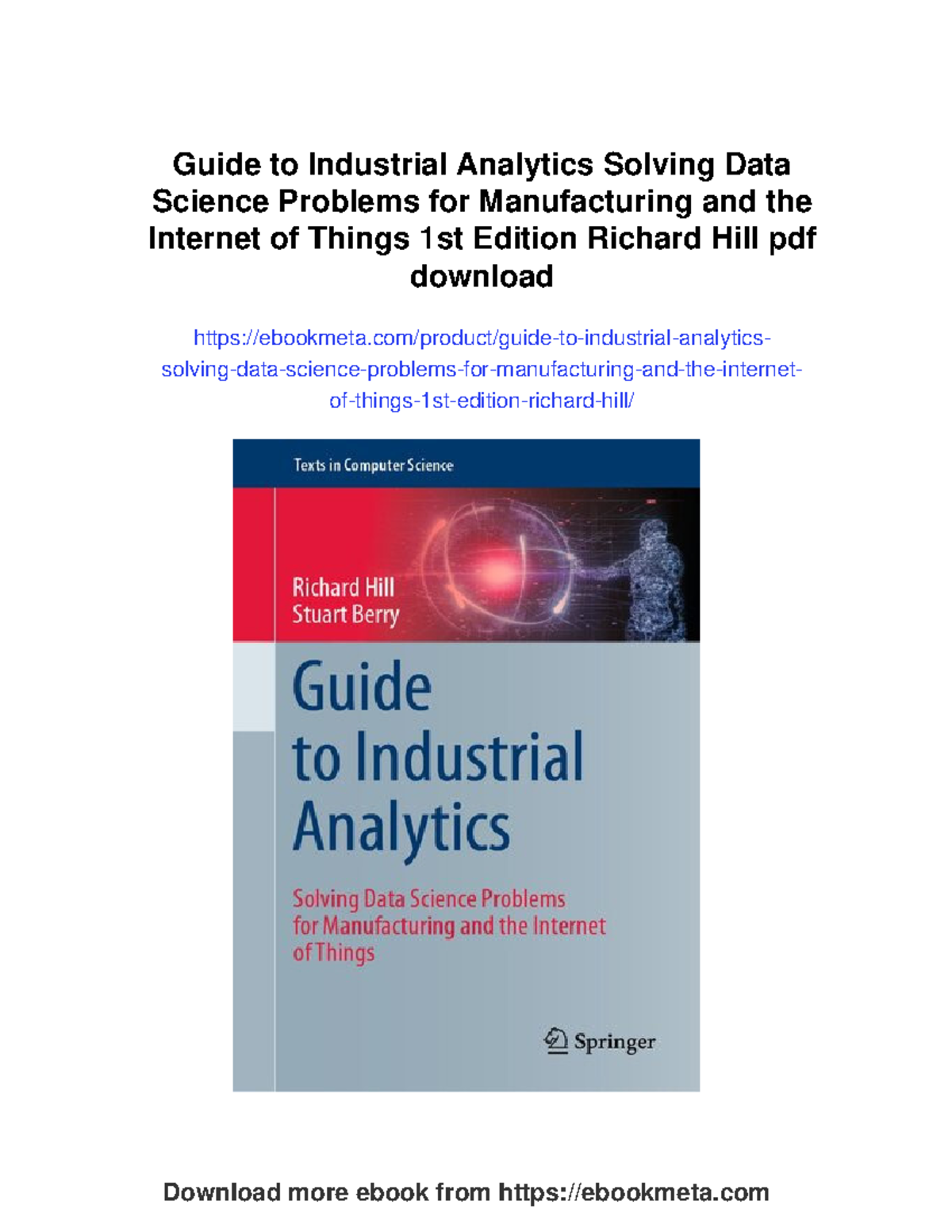 Guide to industrial analytics: Solving data science problems for IIoT ...