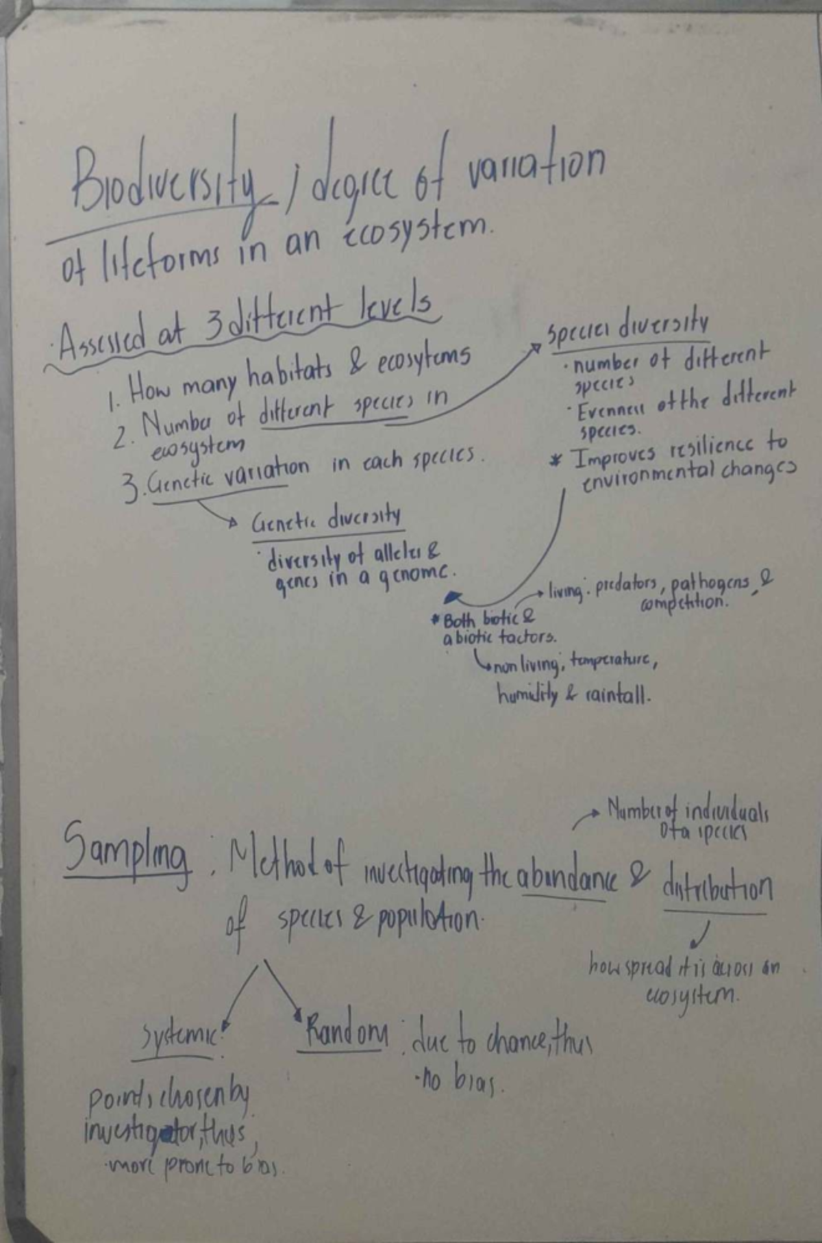 Biodiversity Notes: Genotype Variation & Ecosystem Dynamics (BIO 101 ...