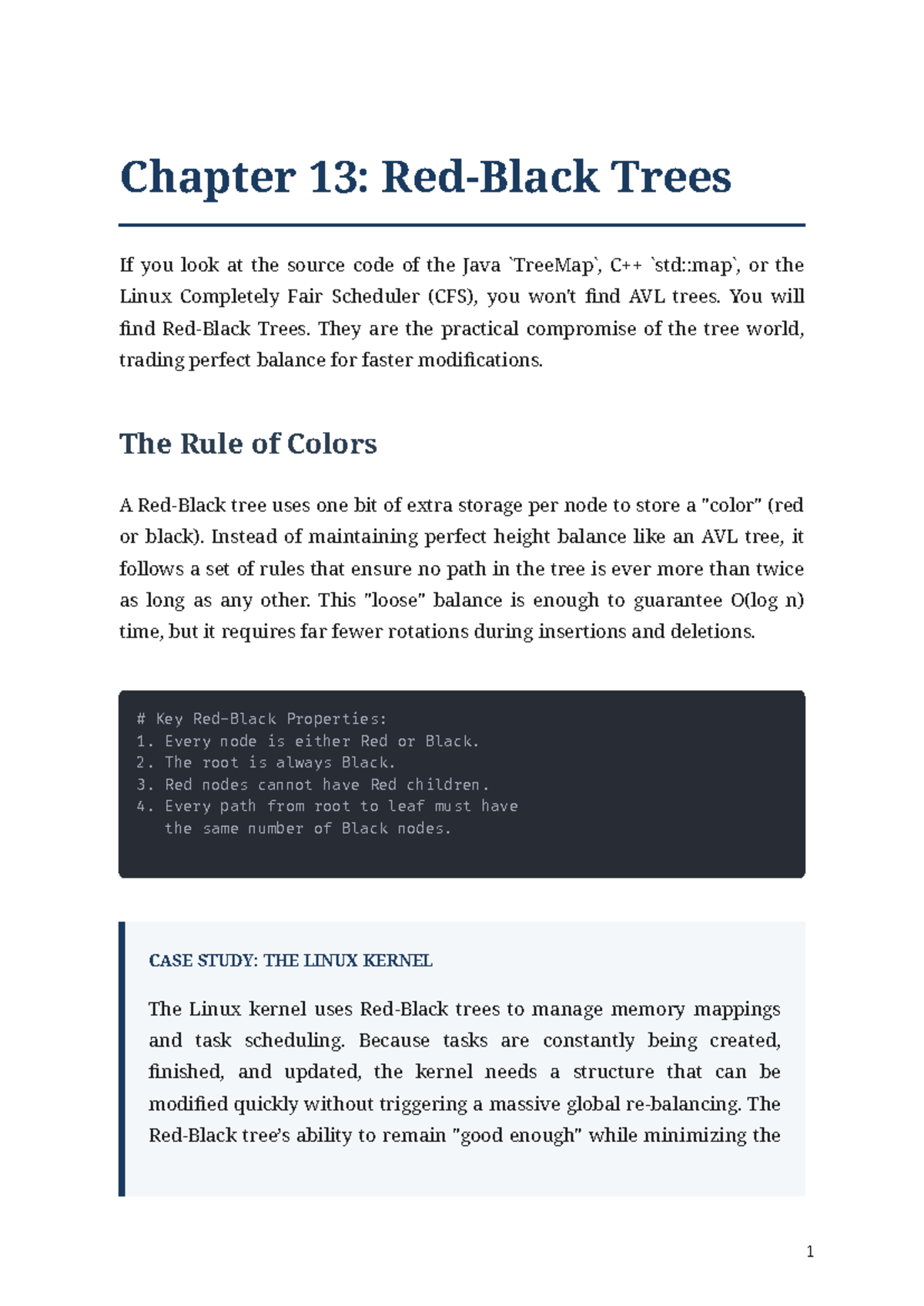 Chapter 13: Red-Black Trees - The Engineering Workhorse - Studocu