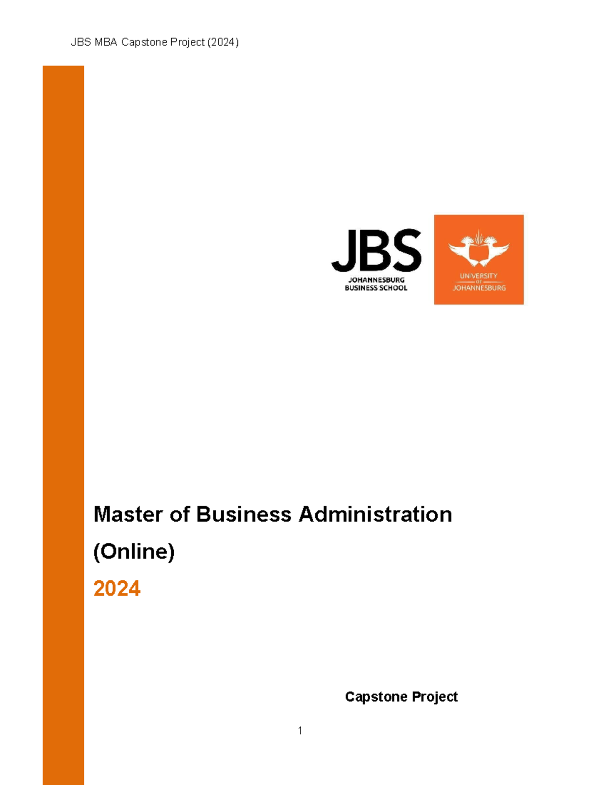 JBS MBA Capstone Project Guide (2024): Structure & Requirements ...