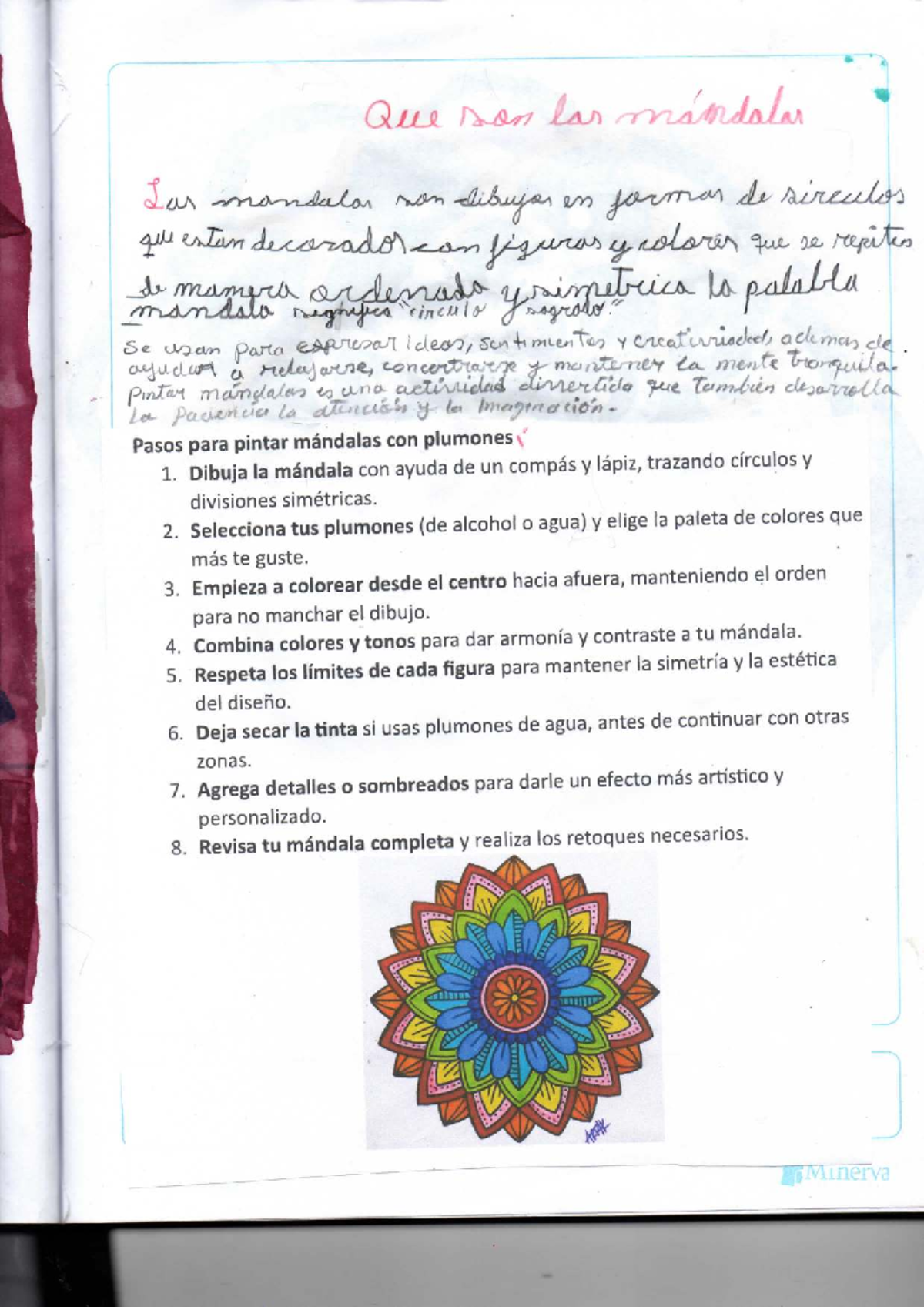 ARTE - TAREA: Cómo Pintar Mandalas con Plumones - Studocu