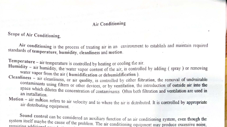 Air Conditioning Overview: Principles and Applications - Studocu