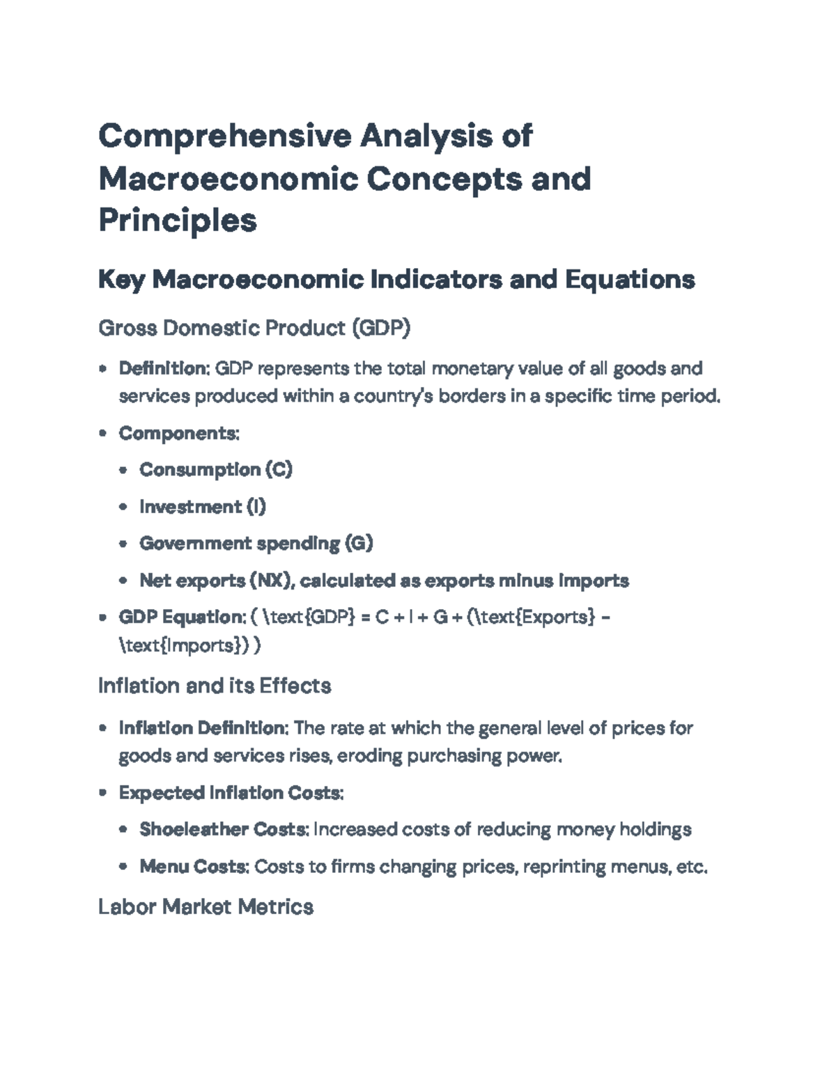 Comprehensive Macroeconomic Analysis: Key Concepts & Indicators ...